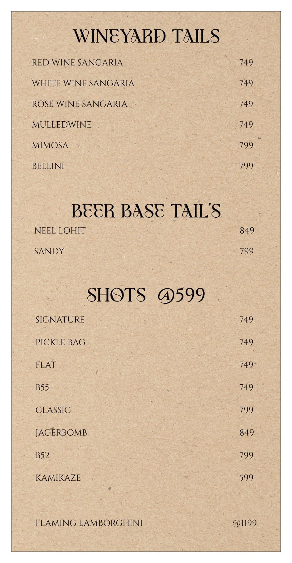 Menu of Clayborn, Vaishali Nagar, Jaipur