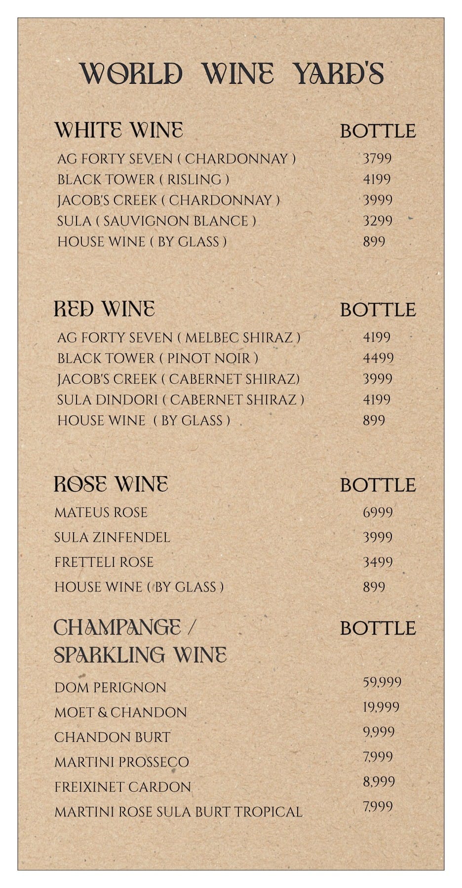 Menu of Clayborn, Vaishali Nagar, Jaipur