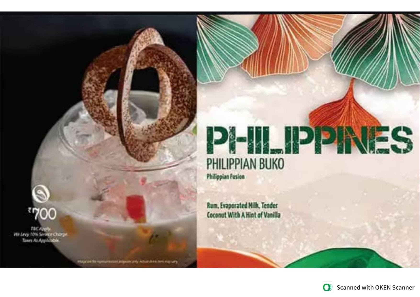 Menu of Amazonia, Bandra Kurla Complex (BKC), Western Suburbs