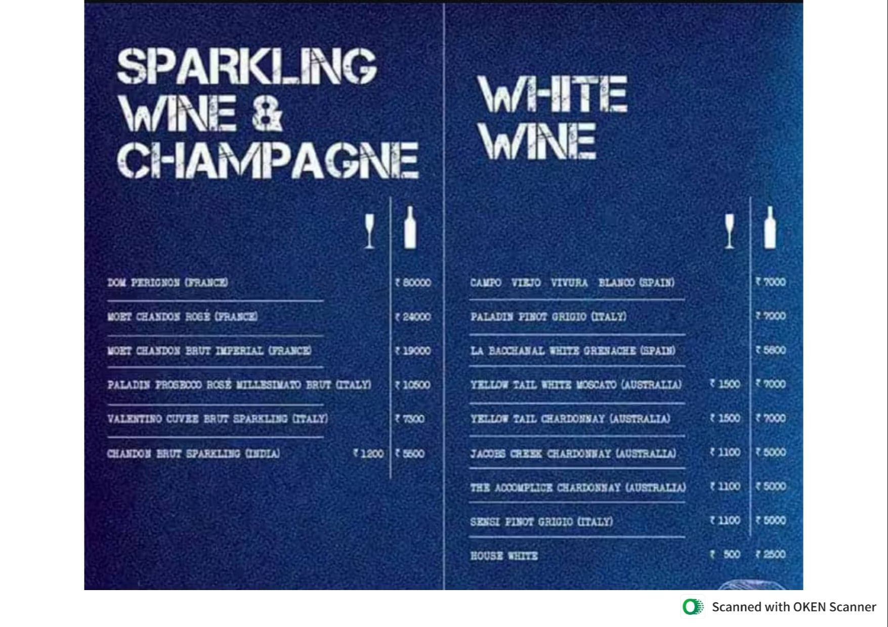 Menu of Amazonia, Bandra Kurla Complex (BKC), Western Suburbs