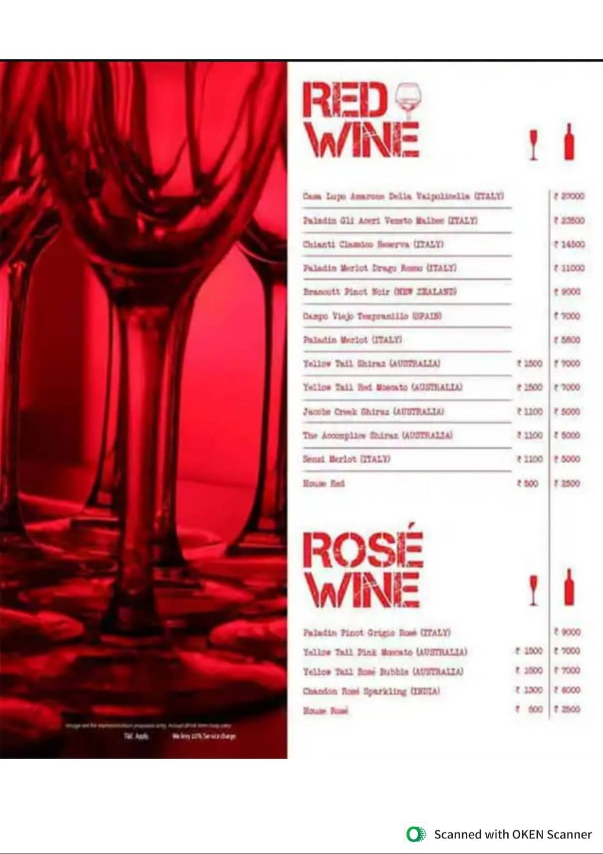 Menu of Amazonia, Bandra Kurla Complex (BKC), Western Suburbs