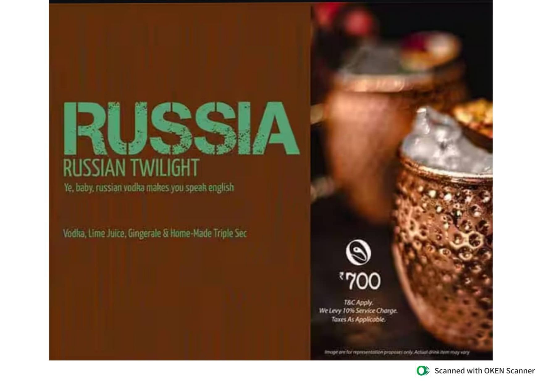 Menu of Amazonia, Bandra Kurla Complex (BKC), Western Suburbs