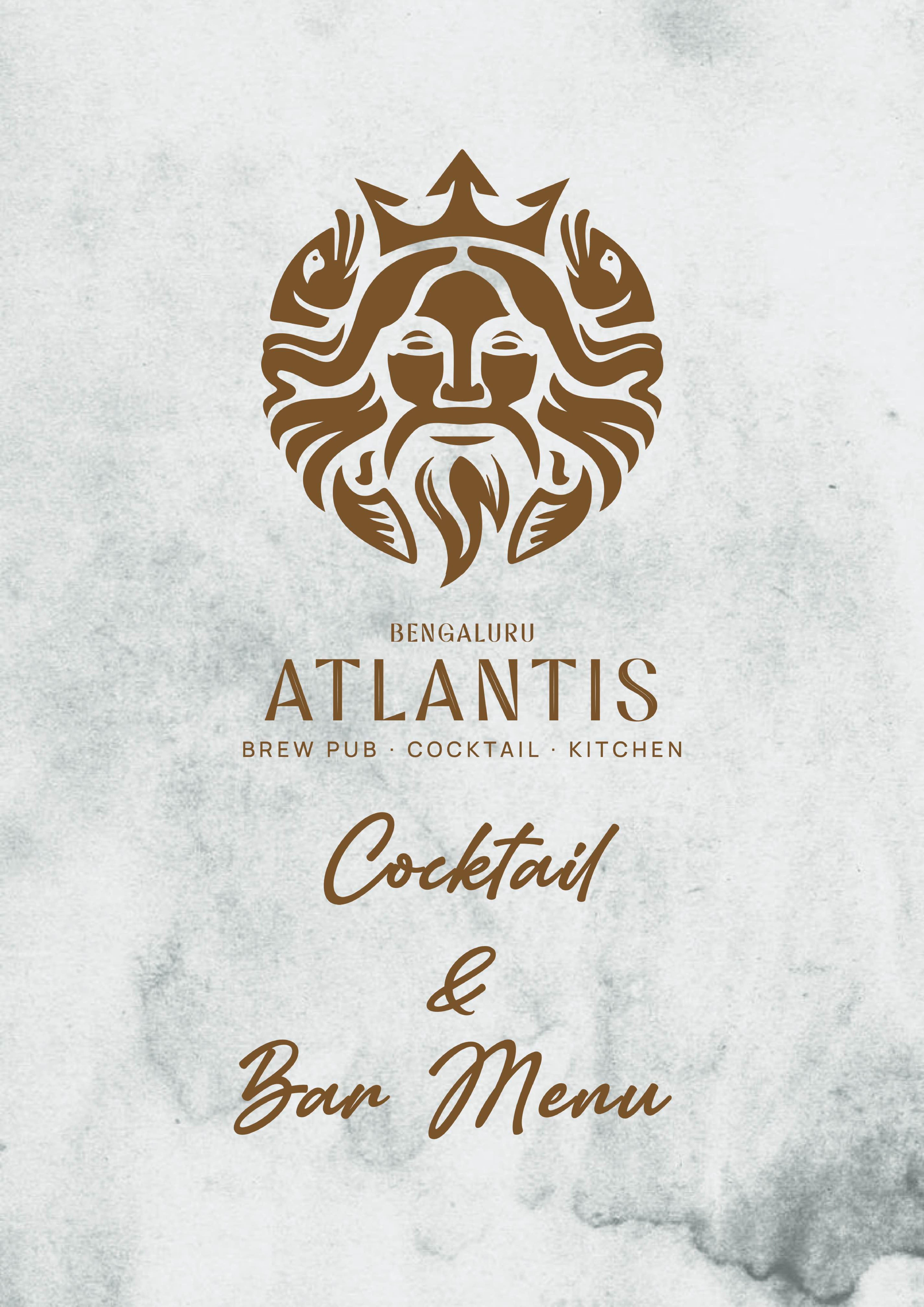 Menu of Atlantis - Brewpub, Cocktails & Kitchen, HSR, South Bengaluru