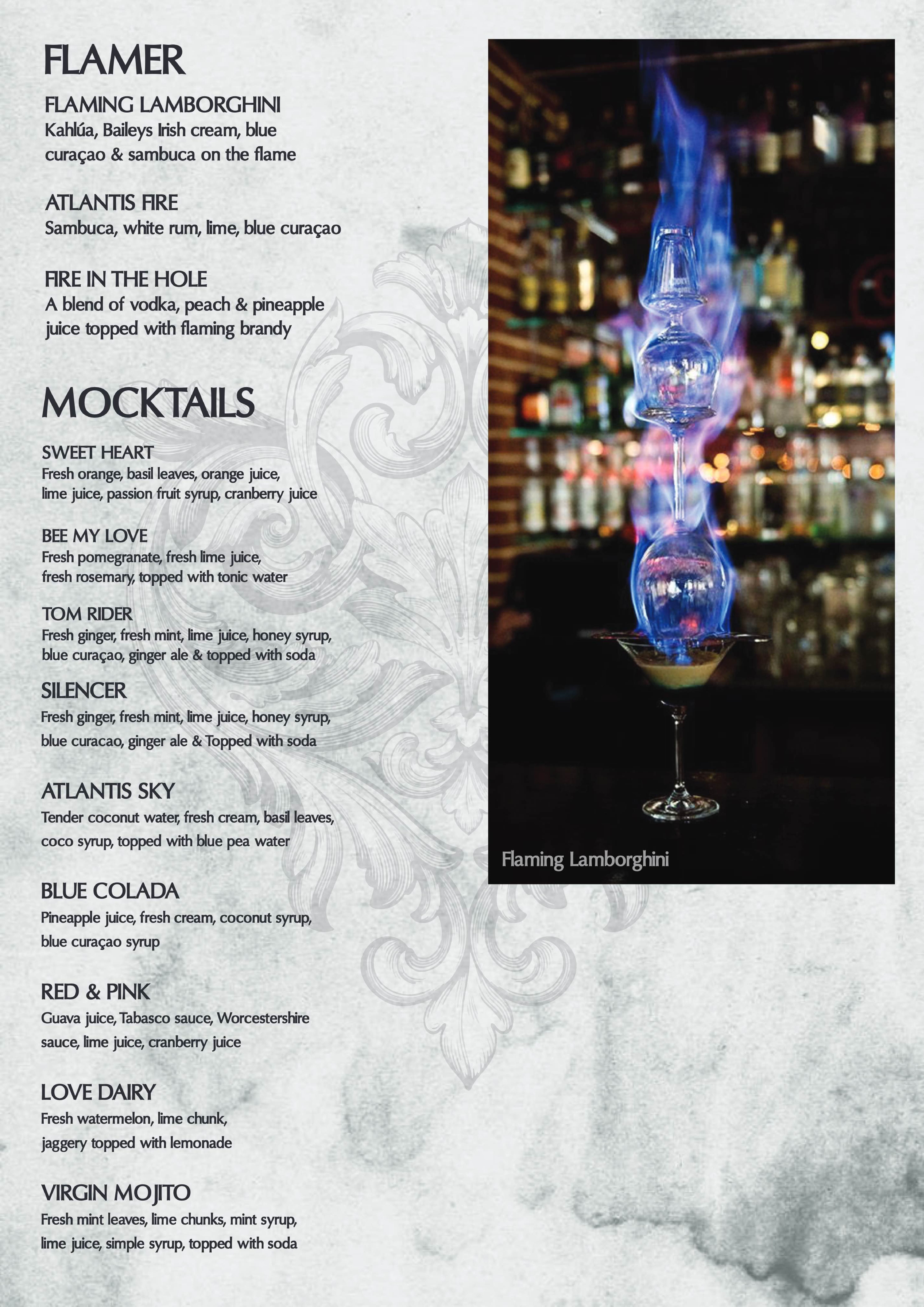 Menu of Atlantis - Brewpub, Cocktails & Kitchen, HSR, South Bengaluru