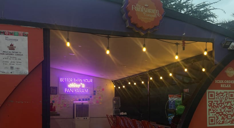 Menu of The Paniyaram Company, Avinashi Road, Coimbatore