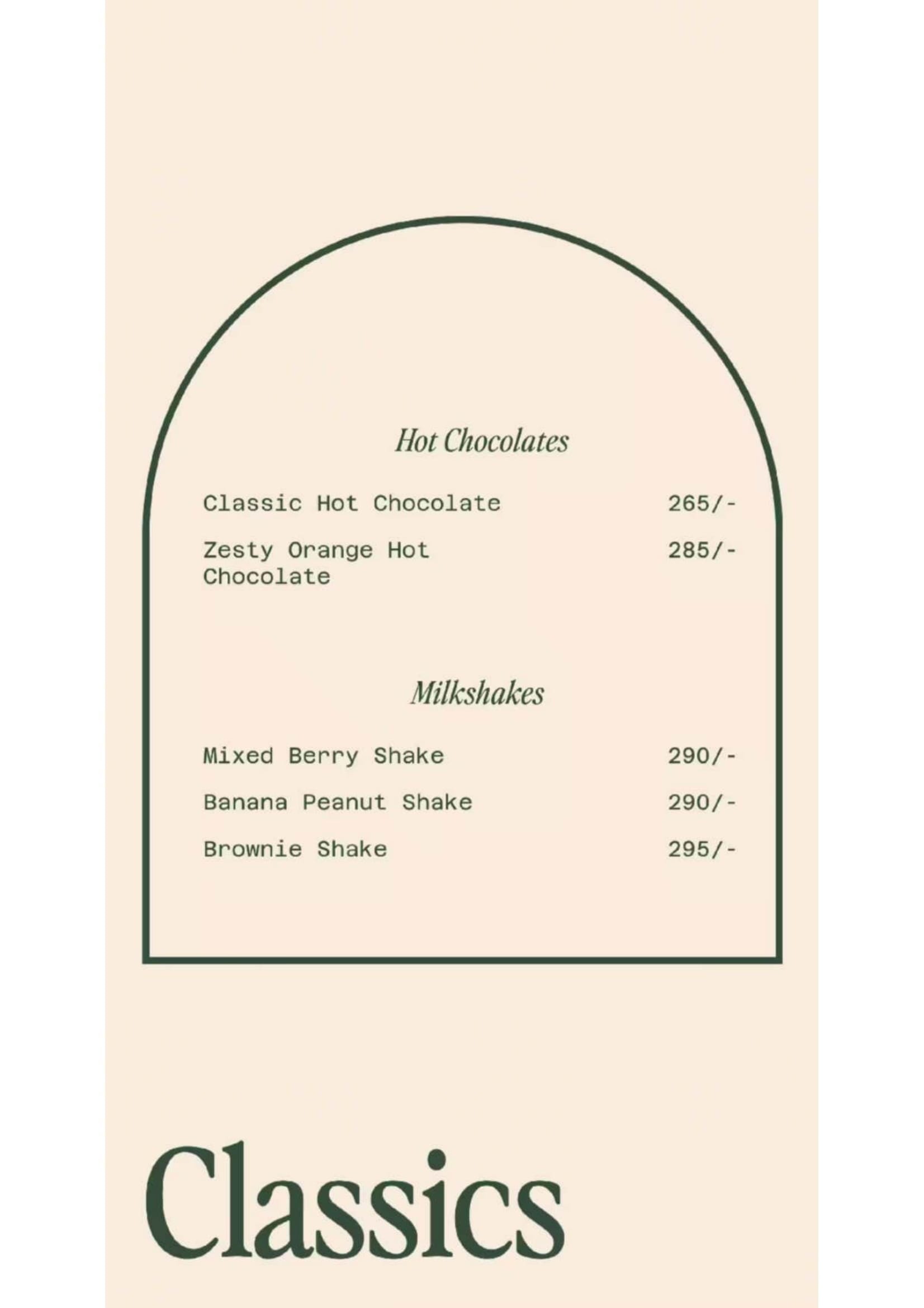 Menu of Habitat Cafe, Banjara Hills, Hyderabad