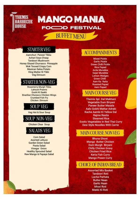 Menu of Themis Barbecue House, Ambience Mall, Gurgaon
