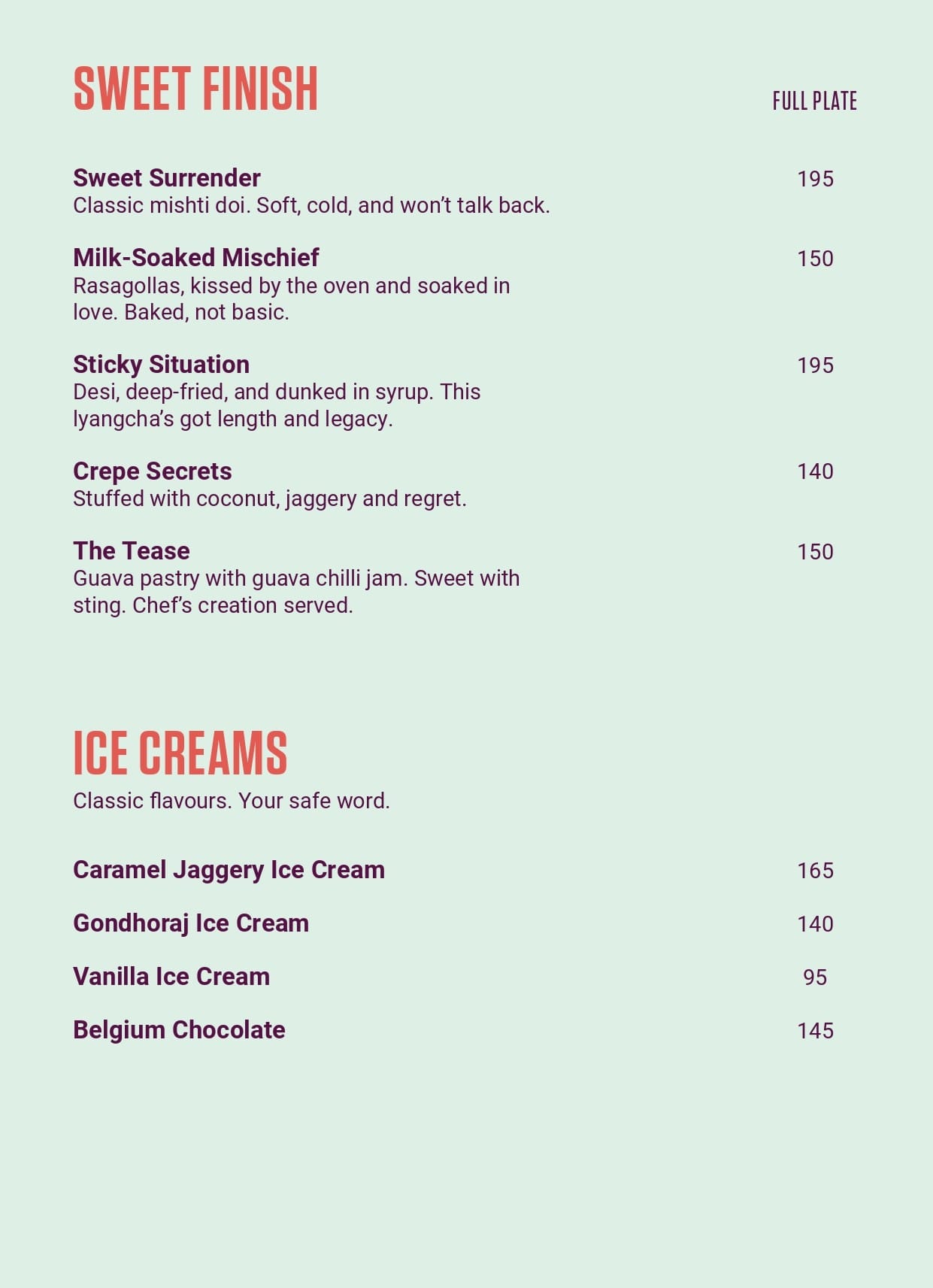 Menu of Jollygunj, Whitefield, East Bengaluru