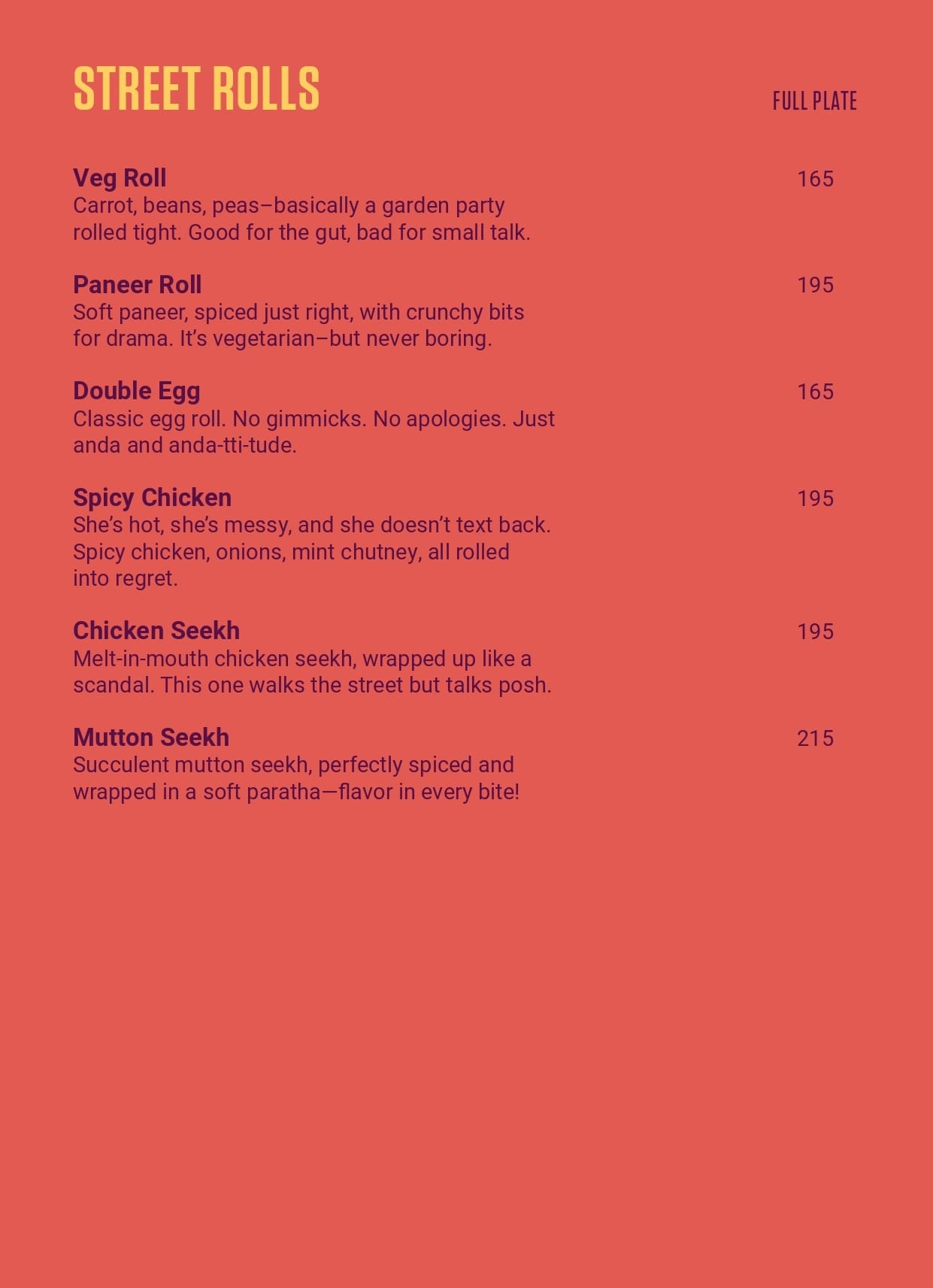 Menu of Jollygunj, Whitefield, East Bengaluru