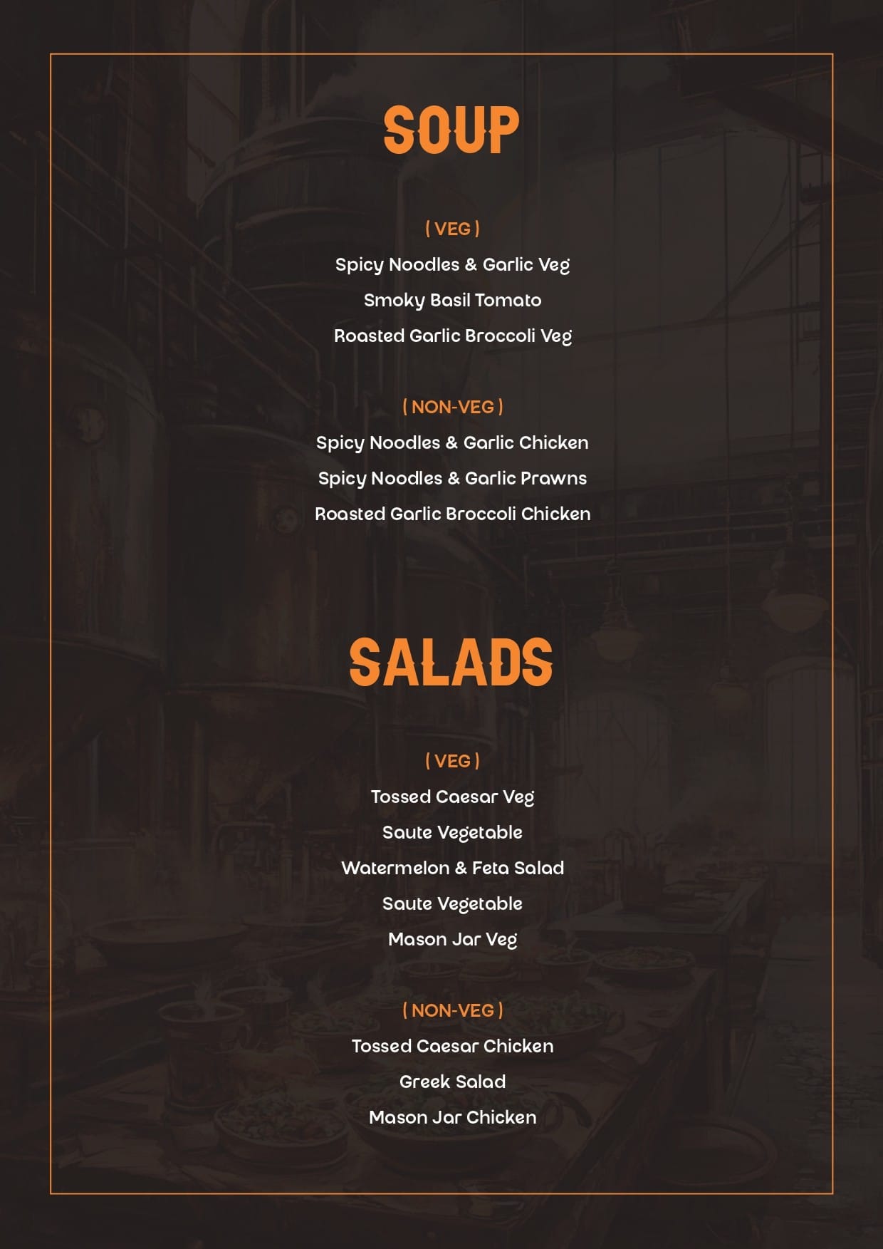 Menu of The Brew Factory - Brewery Pub & Kitchen, Peenya, North Bengaluru