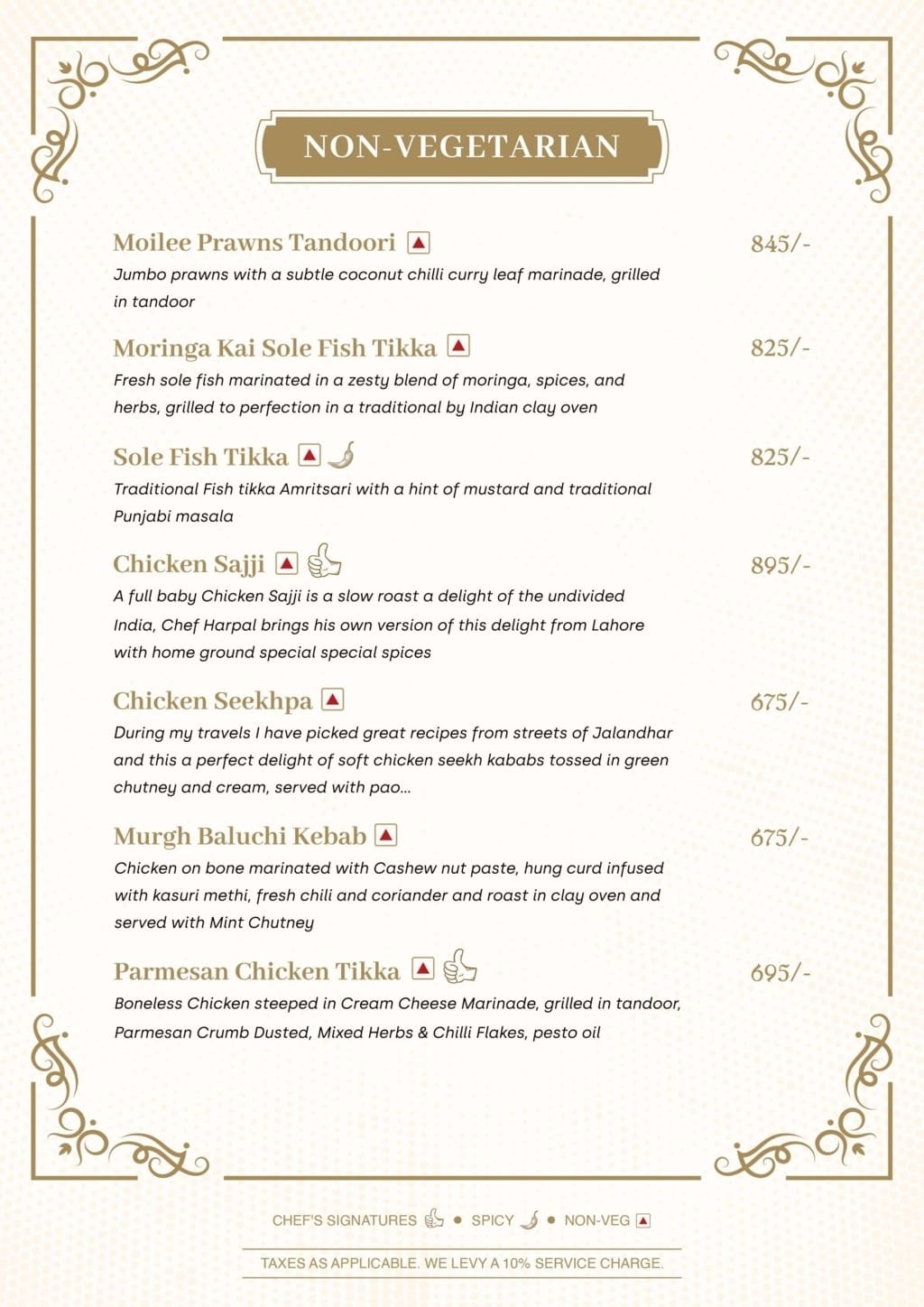 Menu of Karigari By Chef Harpal Singh Sokhi, Janpath, Connaught Place ...