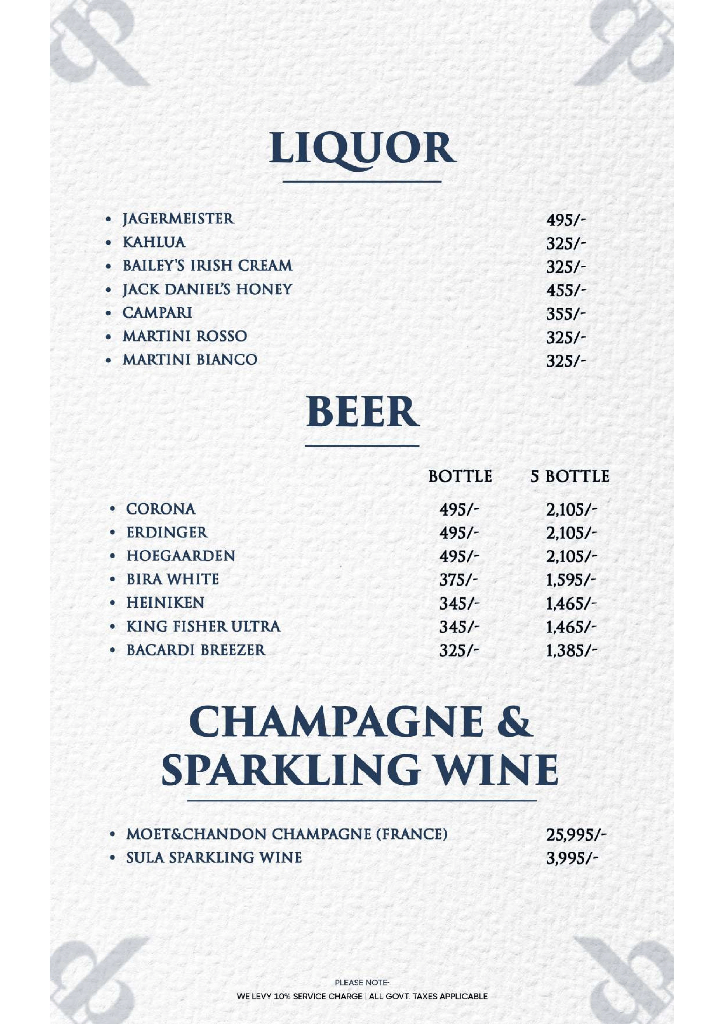 Menu of Karigari By Chef Harpal Singh Sokhi, Janpath, Connaught Place ...