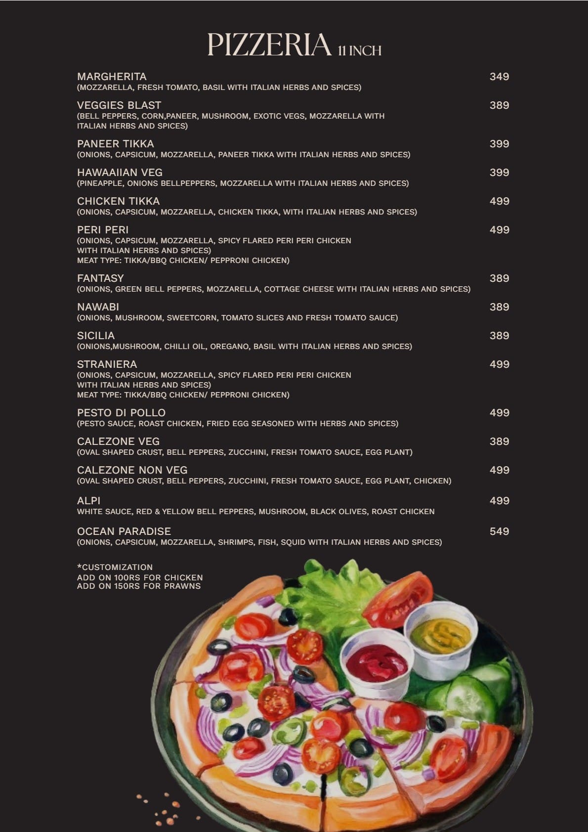 Menu of Da Spot, Maddilapalem, Visakhapatnam