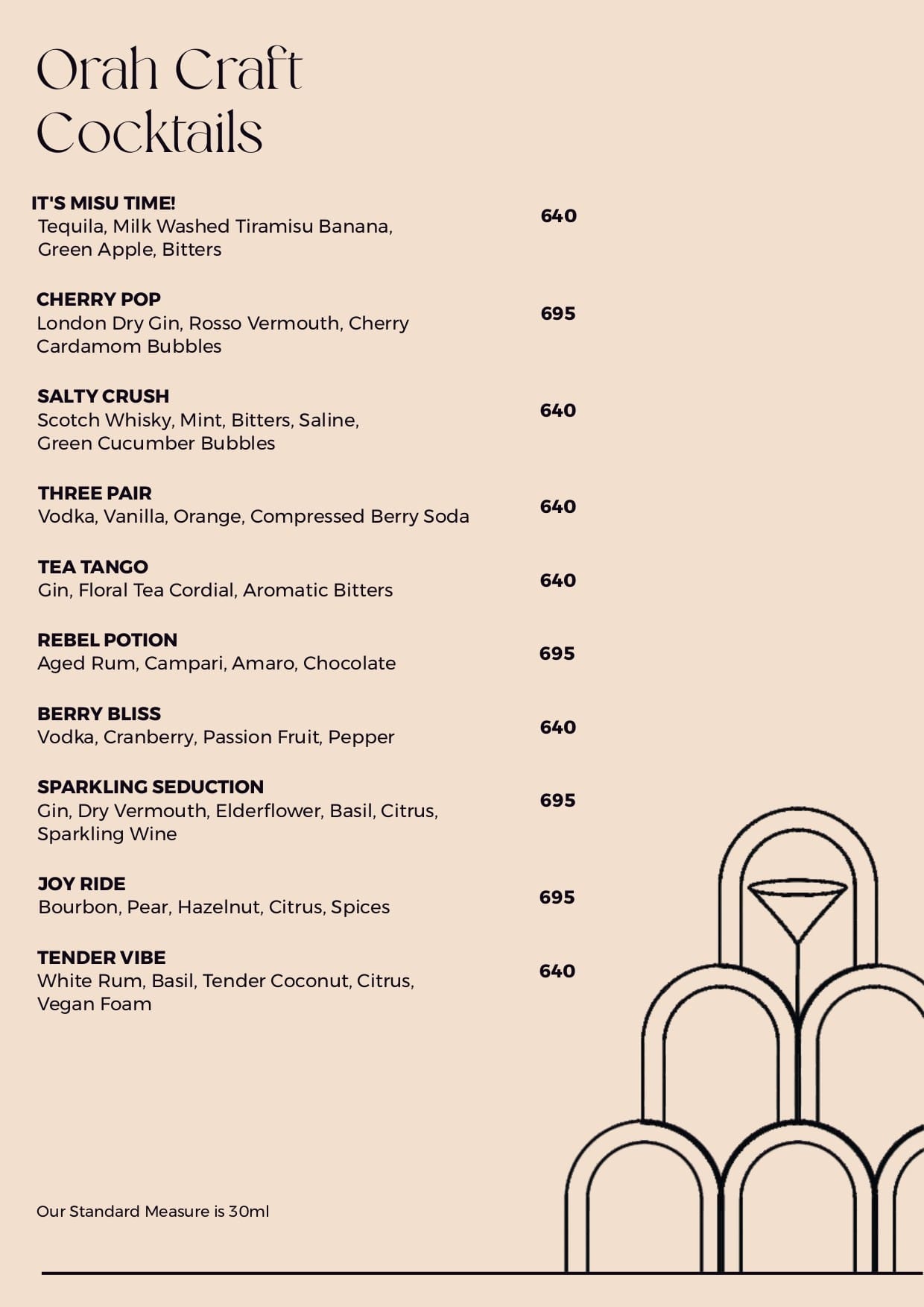 Menu of Orah Brew Garden, Yelahanka, North Bengaluru