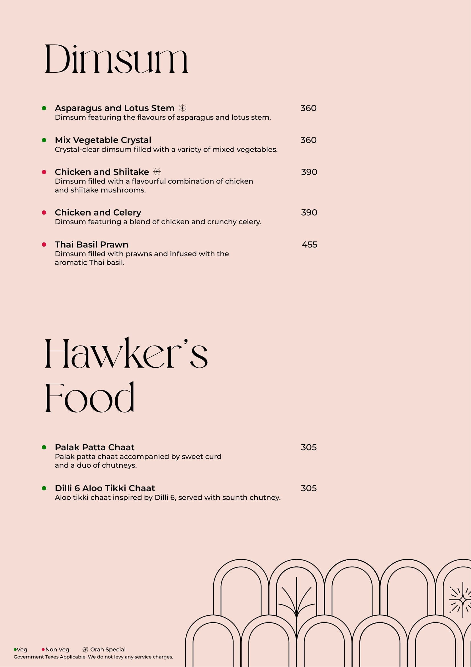 Menu of Orah Brew Garden, Yelahanka, North Bengaluru