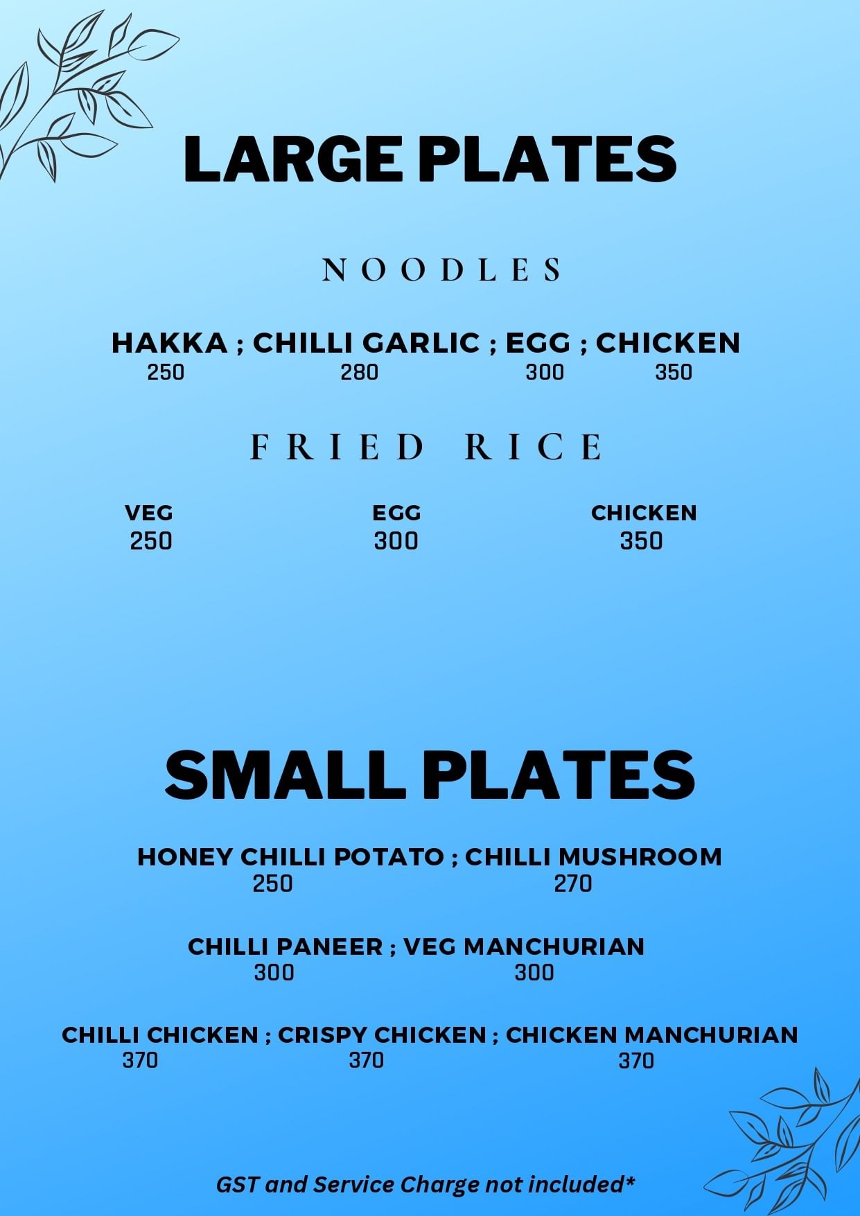 Menu of Q Cafe, Leopard Trail, Aravali Hills, Gurgaon