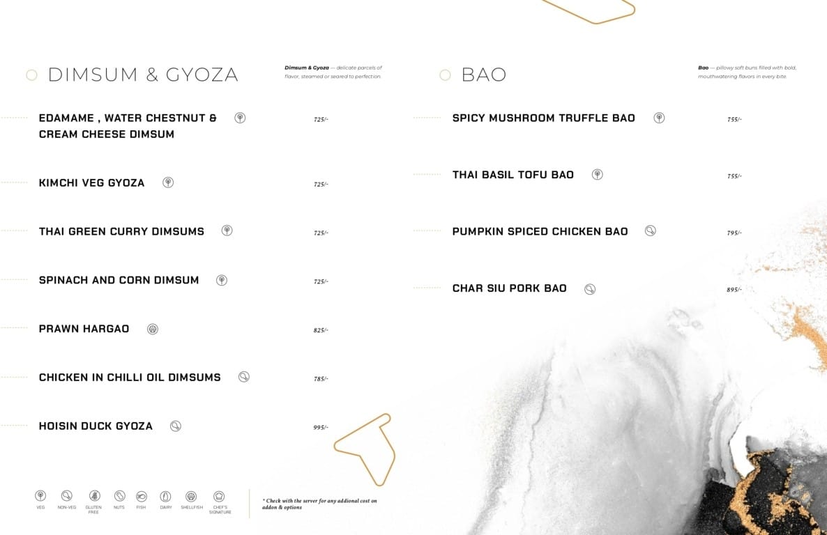 Menu of Koca, Golf Avenue 42, Gurgaon