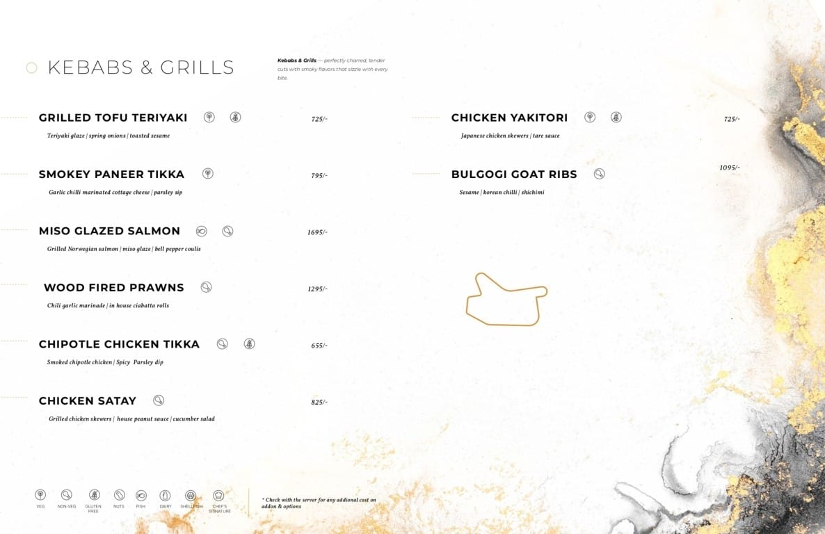 Menu of Koca, Golf Avenue 42, Gurgaon