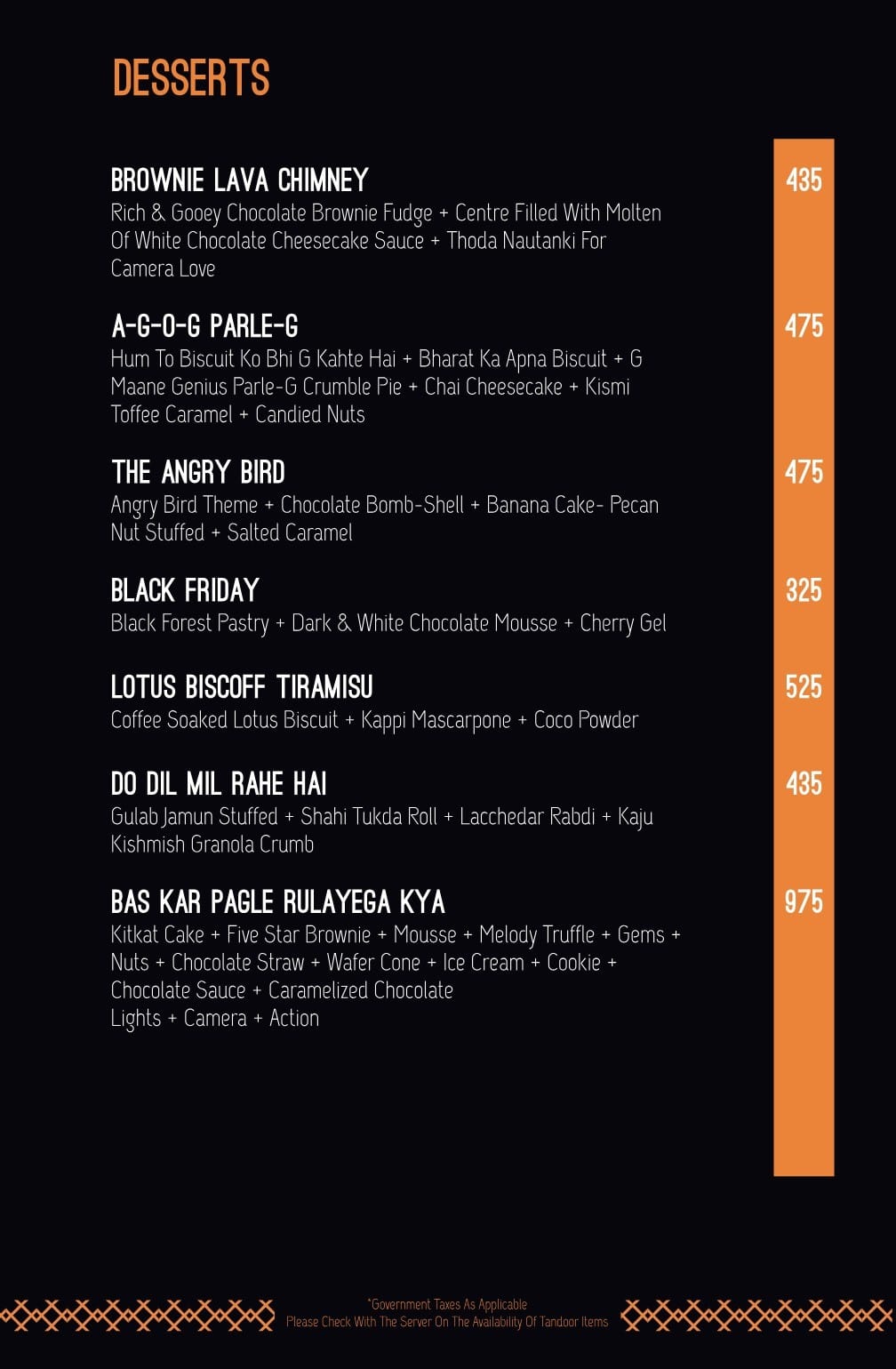 Menu of Hitchki, Goregaon East, Western Suburbs