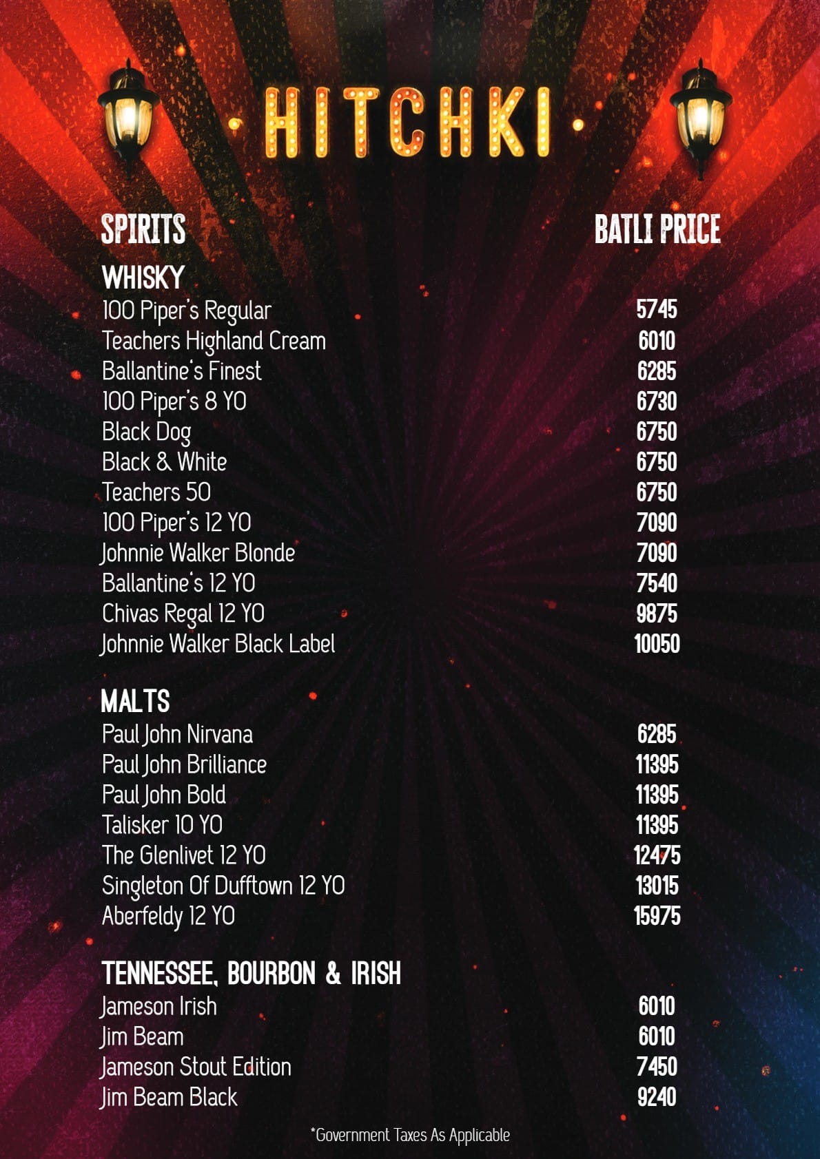 Menu of Hitchki, Goregaon East, Western Suburbs