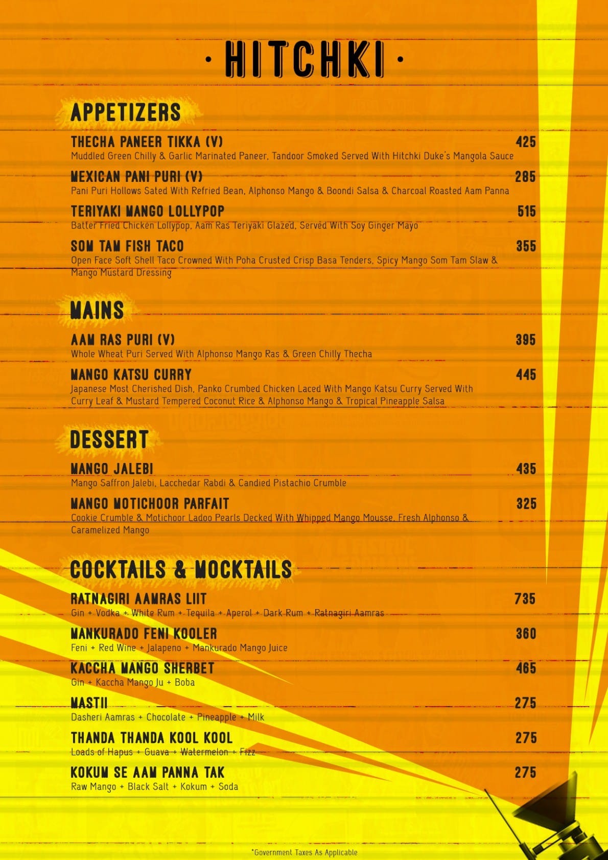 Menu of Hitchki, Goregaon East, Western Suburbs