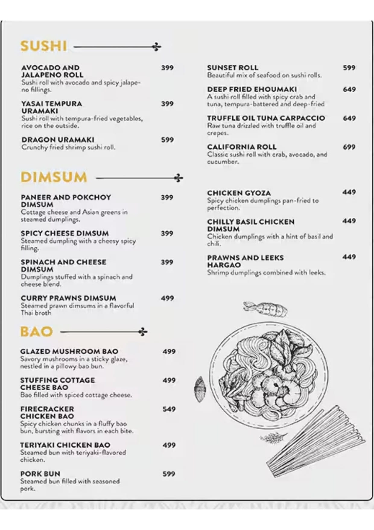 Menu of ANTHM, Financial District, Hyderabad