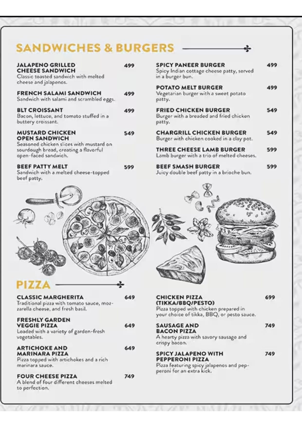 Menu of ANTHM, Financial District, Hyderabad