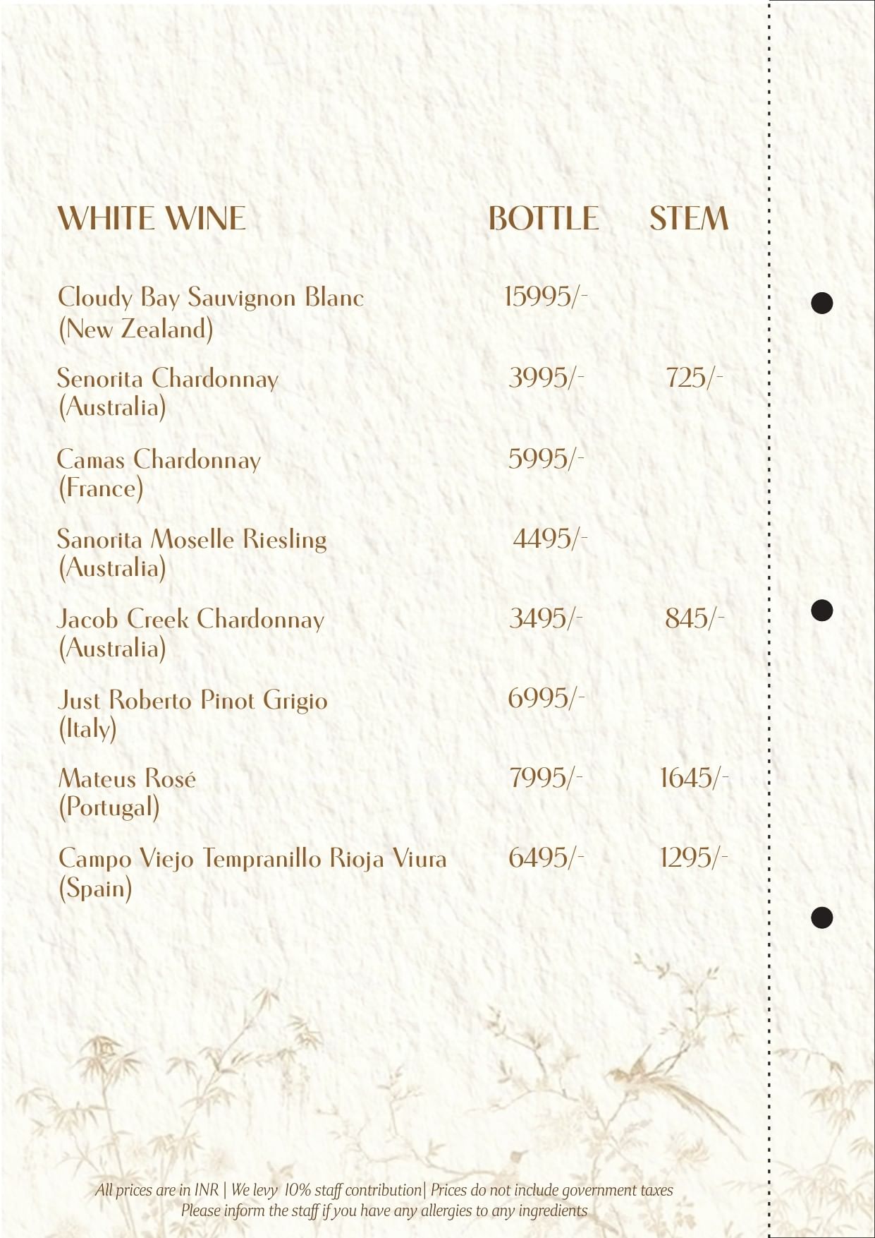 Menu of Birch By Romeo Lane , Rcube Monad, Noida
