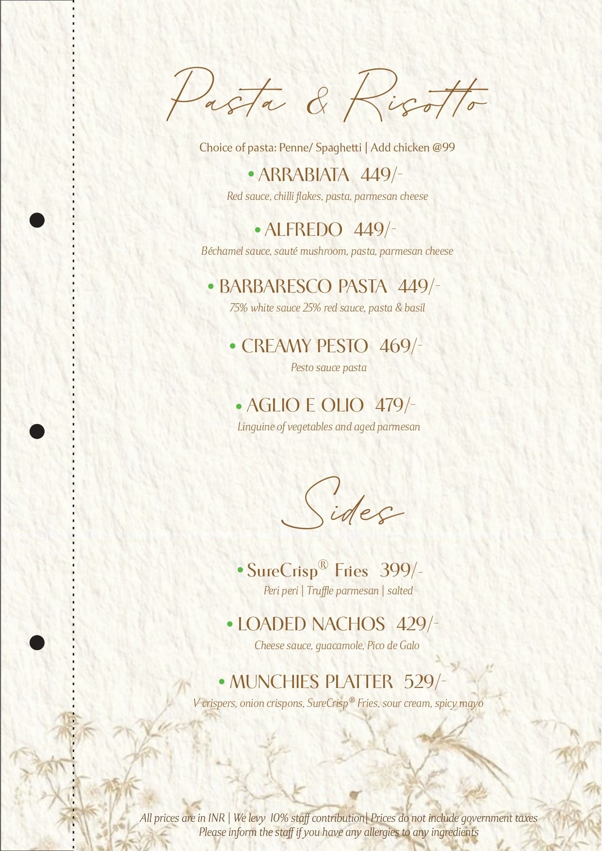 Menu of Birch By Romeo Lane , Rcube Monad, Noida