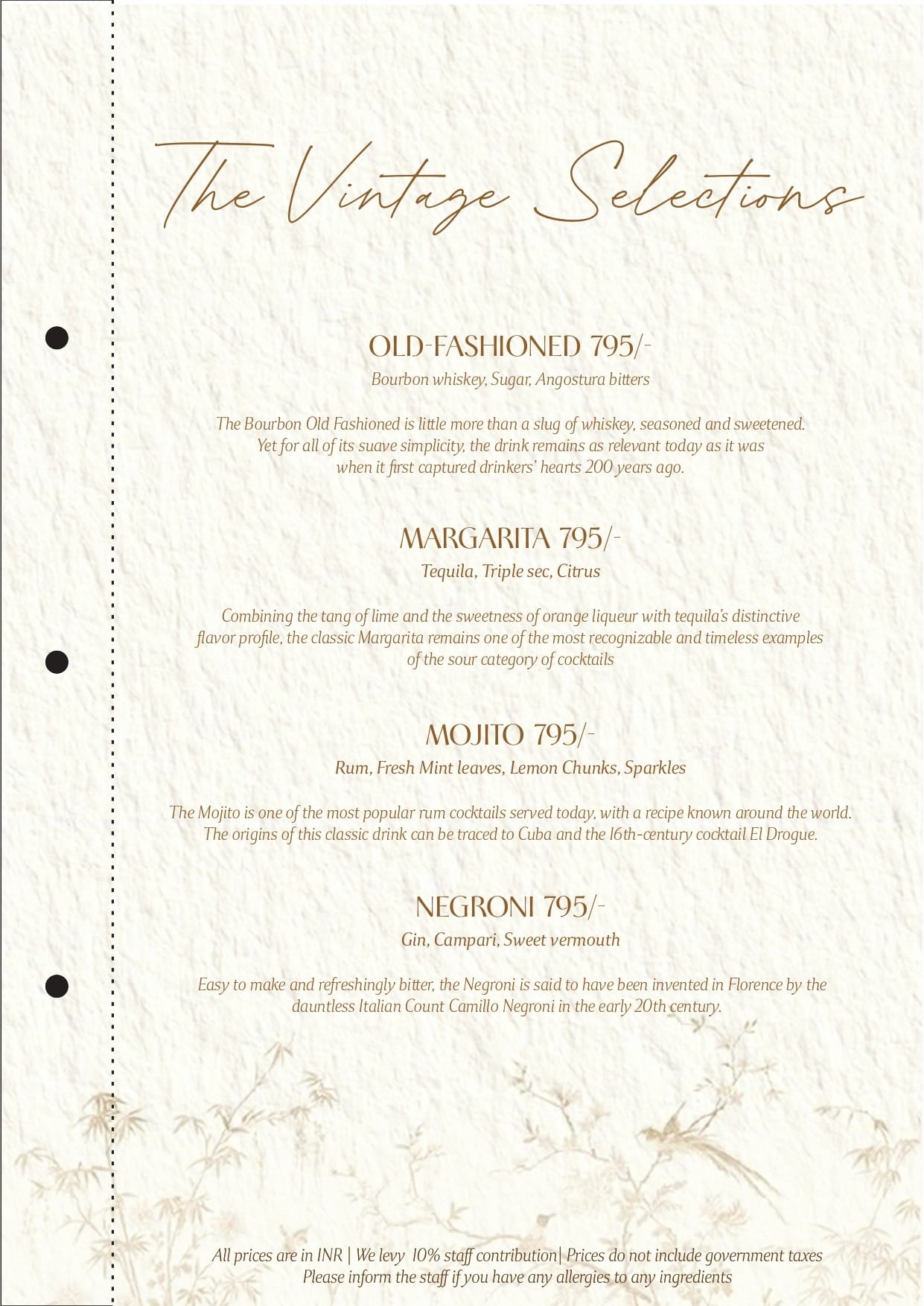 Menu of Birch By Romeo Lane , Rcube Monad, Noida