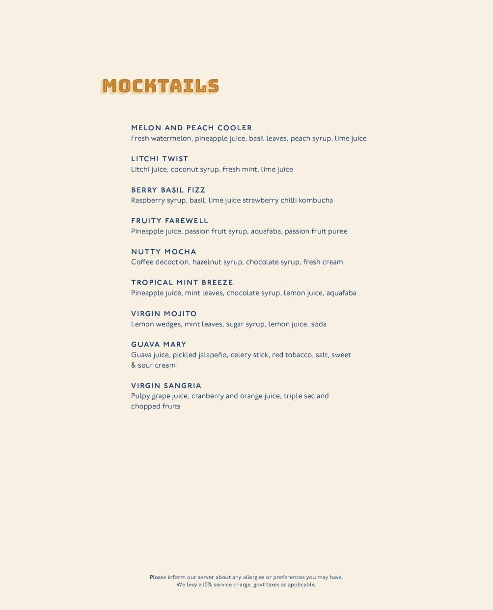 Menu of Biergarten, Bellandur, South Bengaluru