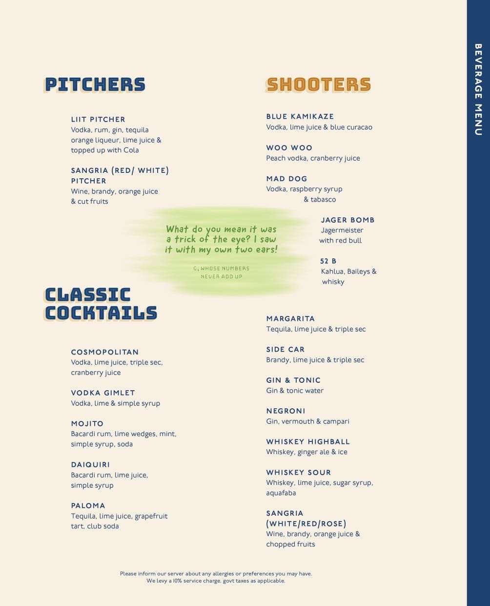 Menu of Biergarten, Bellandur, South Bengaluru
