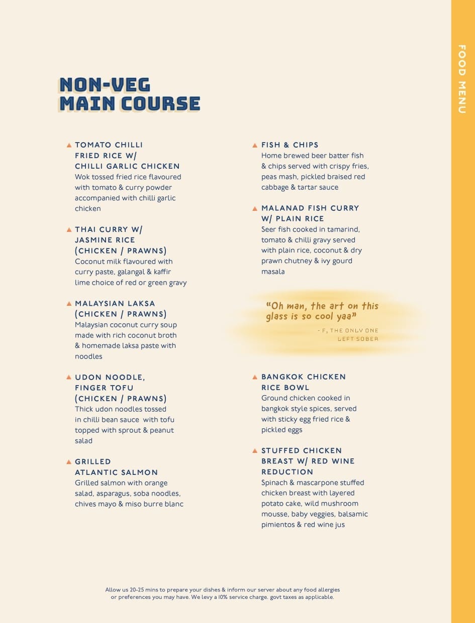 Menu of Biergarten, Bellandur, South Bengaluru