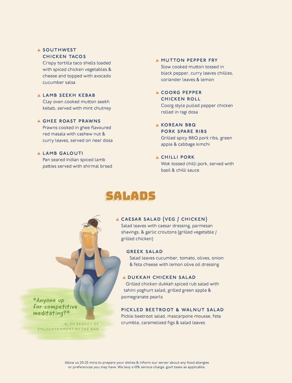 Menu of Biergarten, Bellandur, South Bengaluru