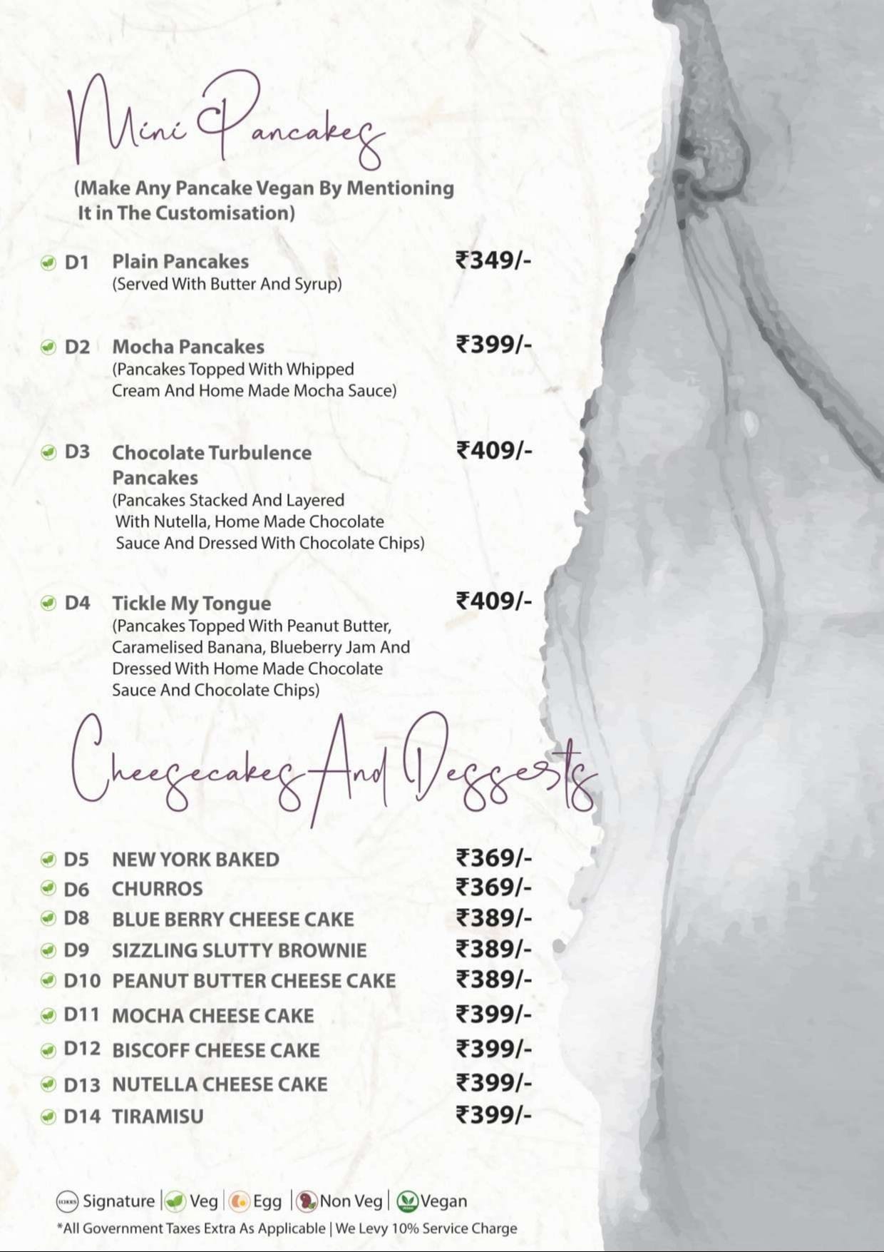 Menu of Echoes Cafe, Sector 17, Dwarka, West Delhi