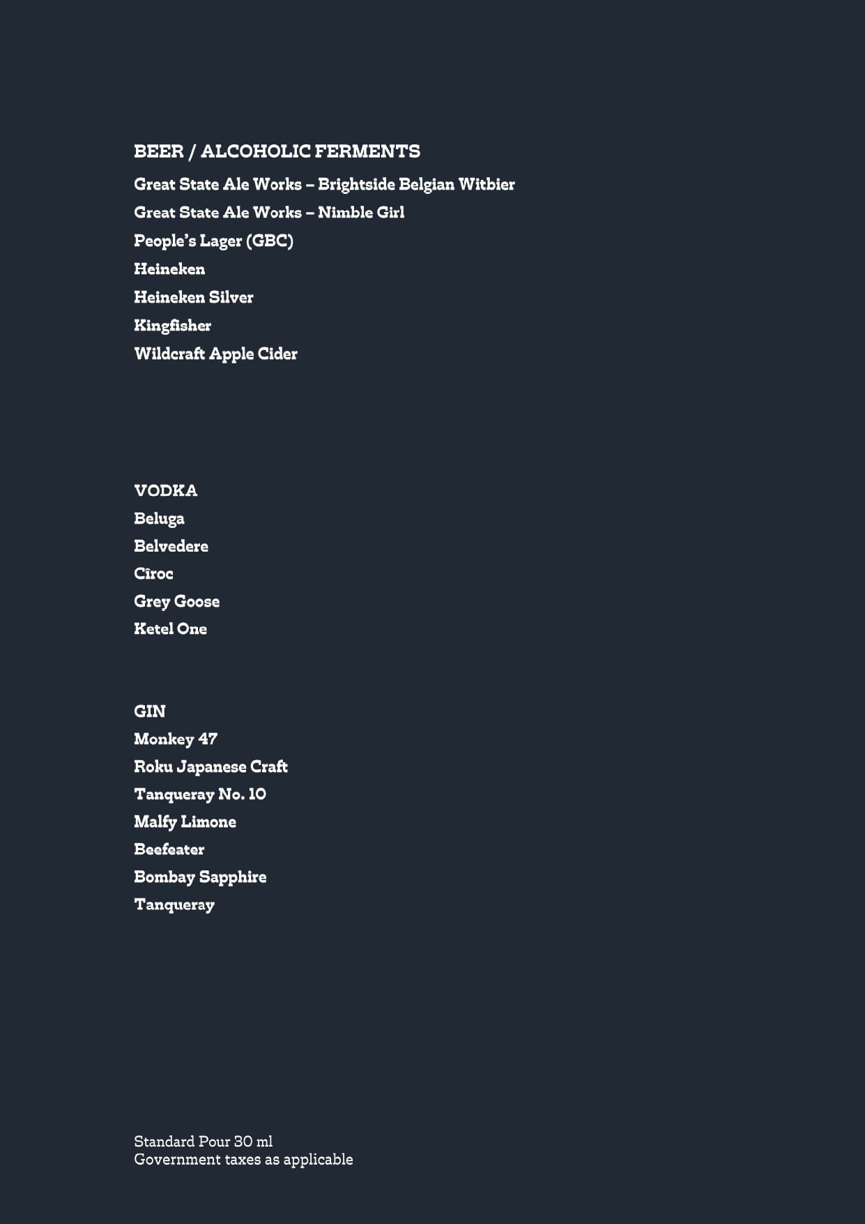 Menu of Bandra Born, Bandra West, Western Suburbs
