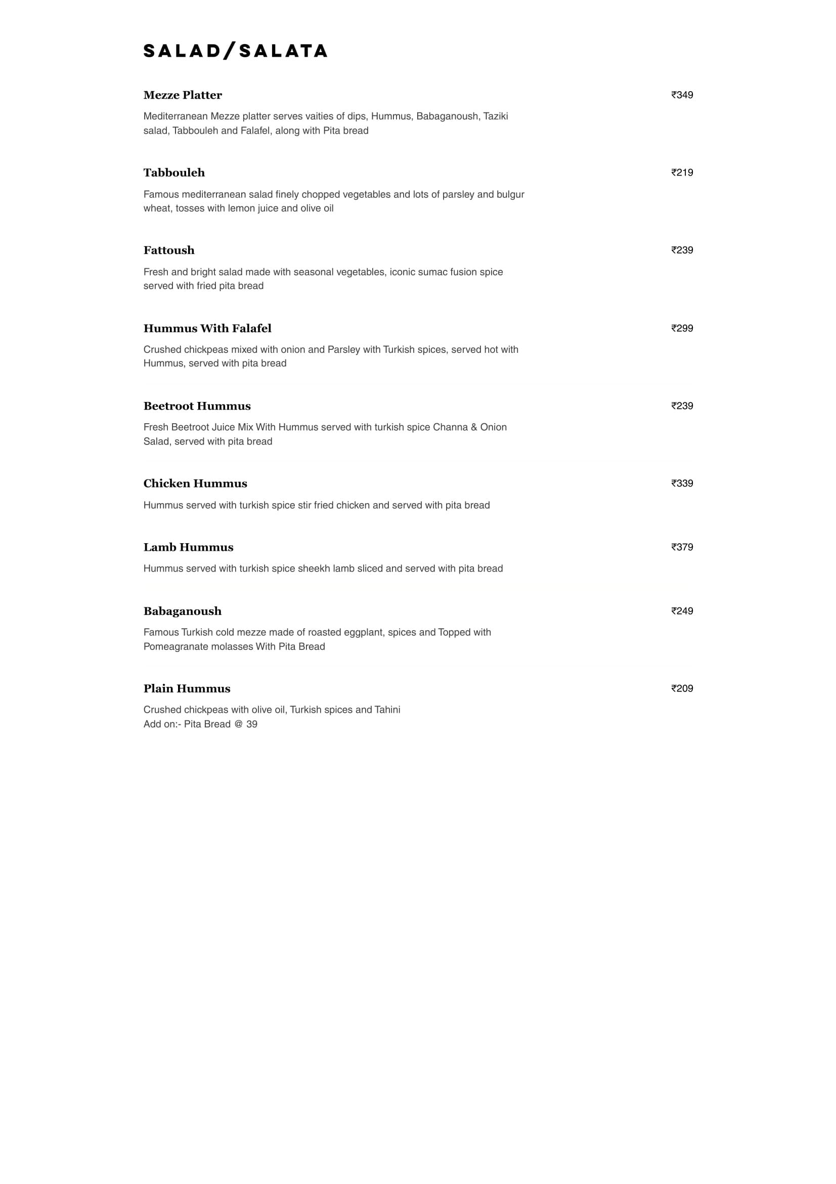 Menu of TuGo - Turpu Godavari, Jubilee Hills, Hyderabad