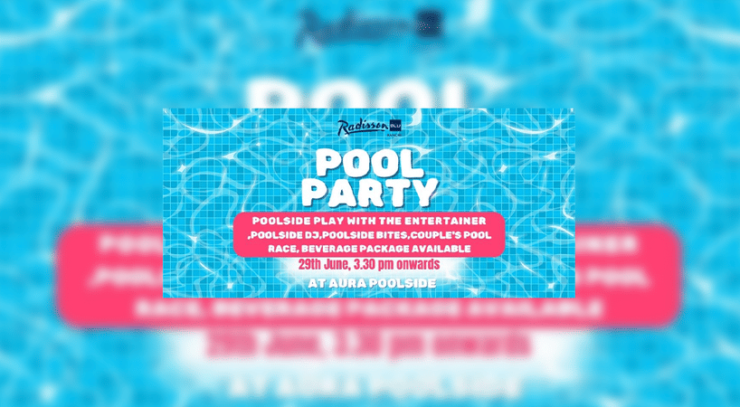 Menu of Pool Party @ HEROES THE BAR, Radisson Blu Hotel Ranchi
