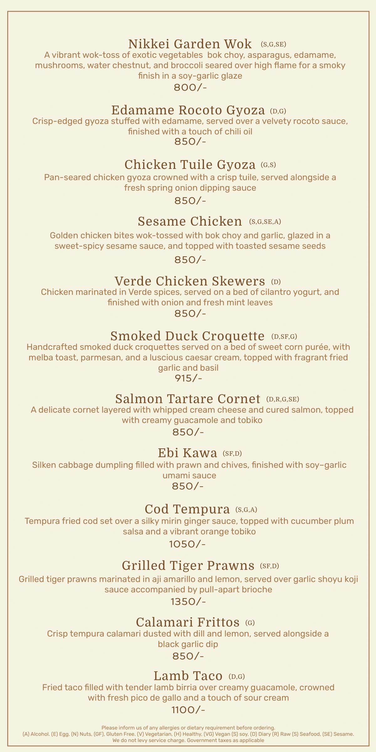 Menu of Mercii, Santacruz West, Western Suburbs