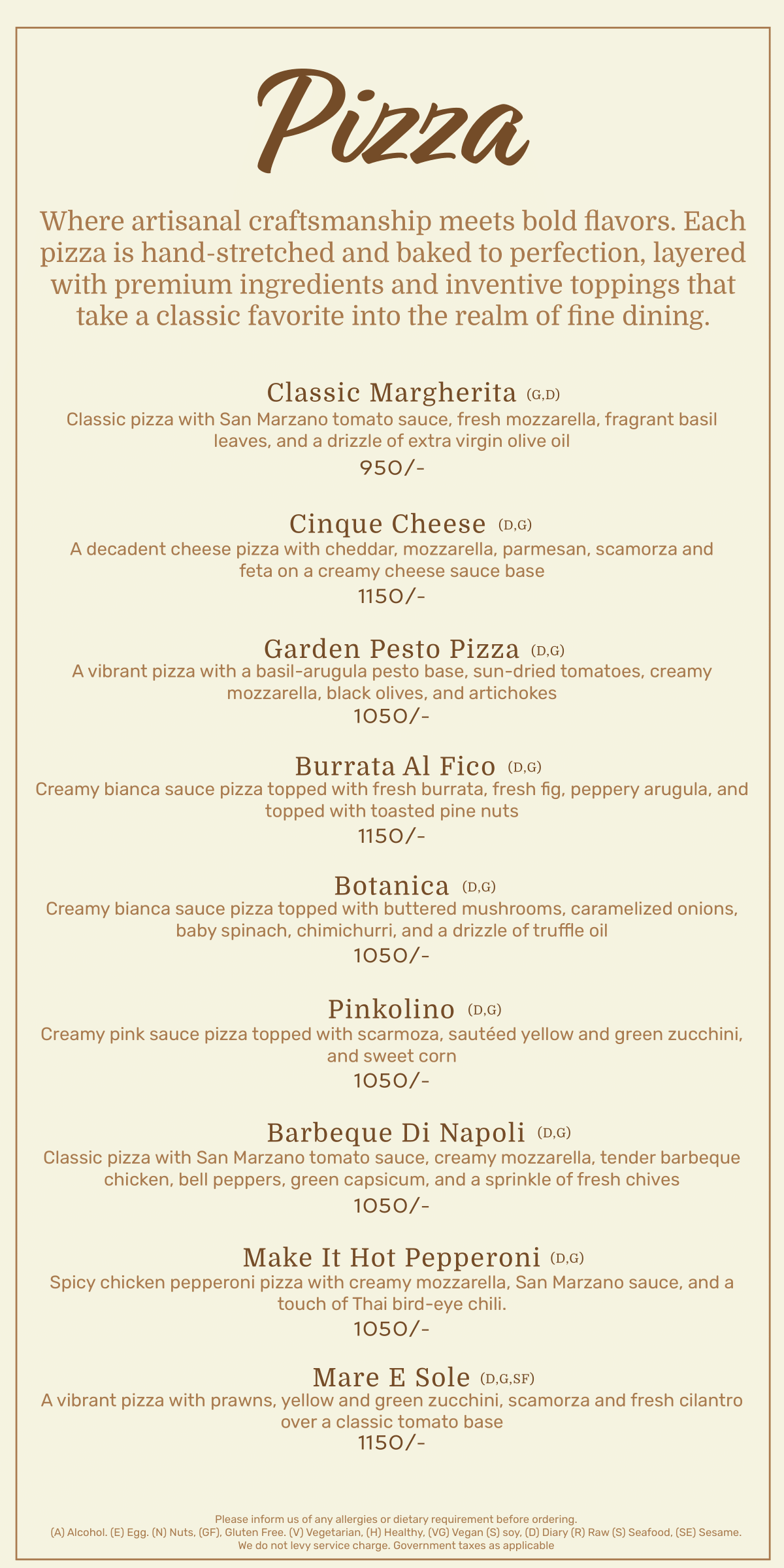 Menu of Mercii, Santacruz West, Western Suburbs