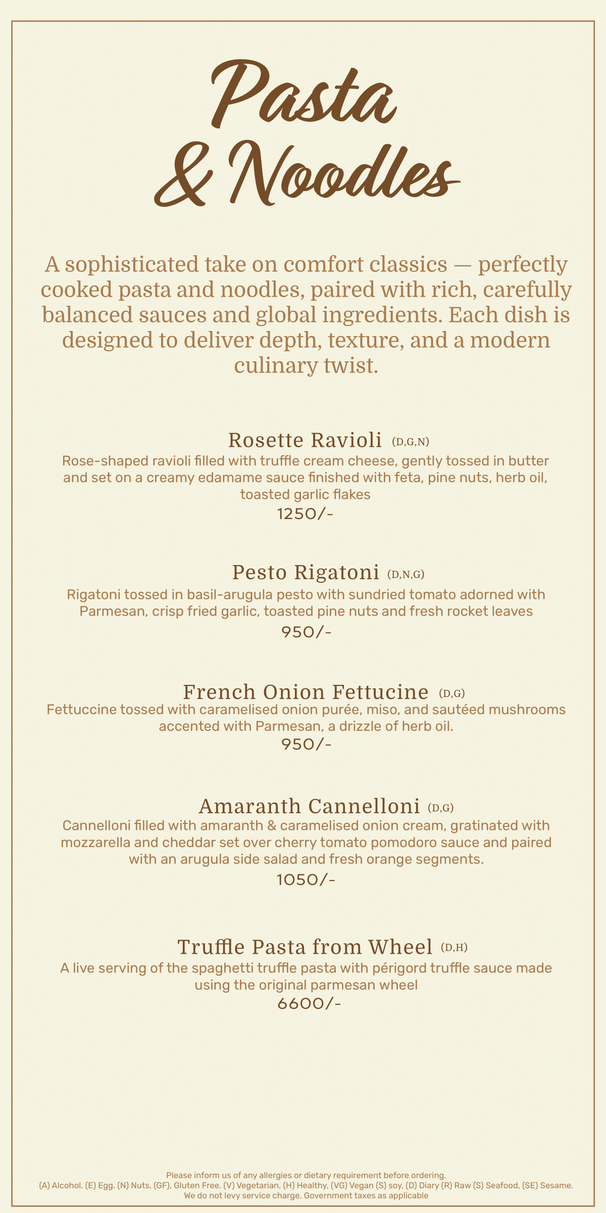 Menu of Mercii, Santacruz West, Western Suburbs