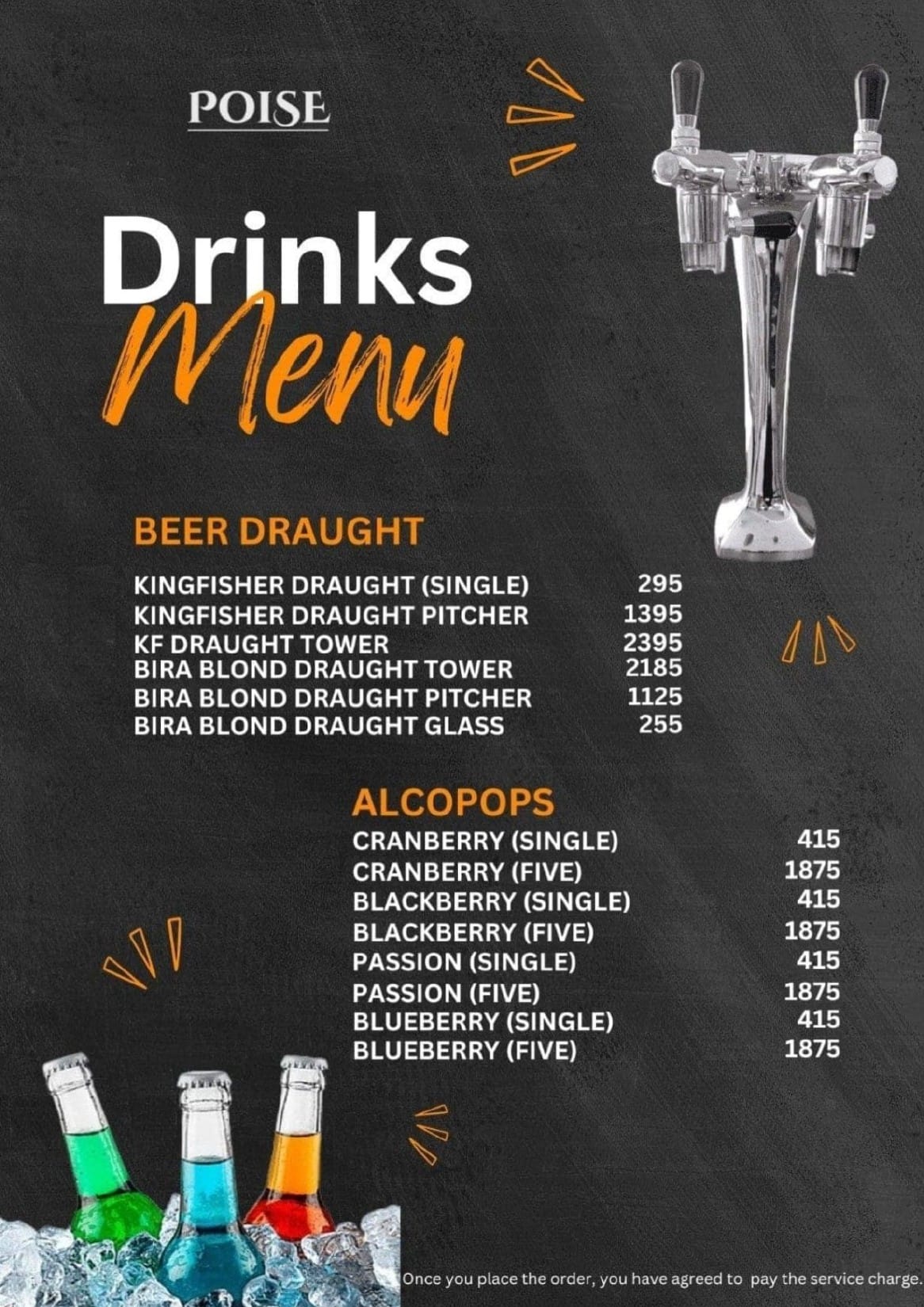 Menu of Poise, Hinjawadi, Pune