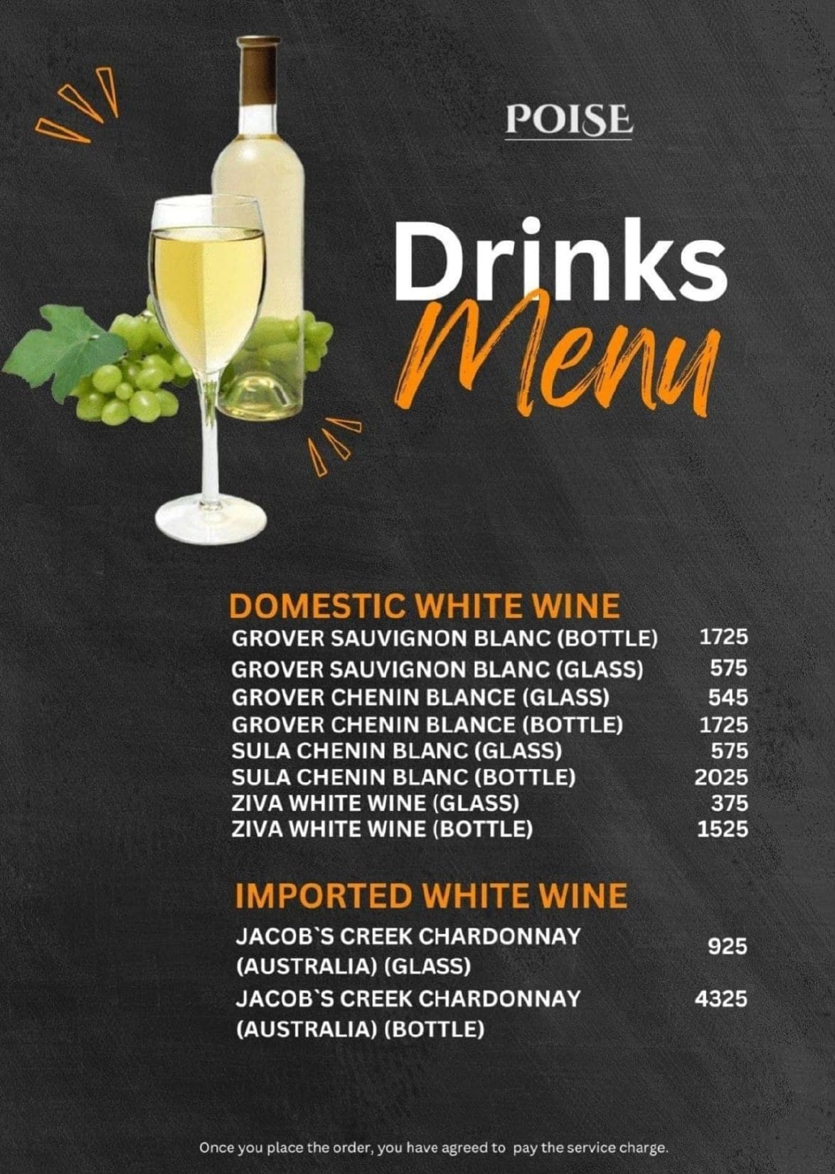 Menu of Poise, Hinjawadi, Pune