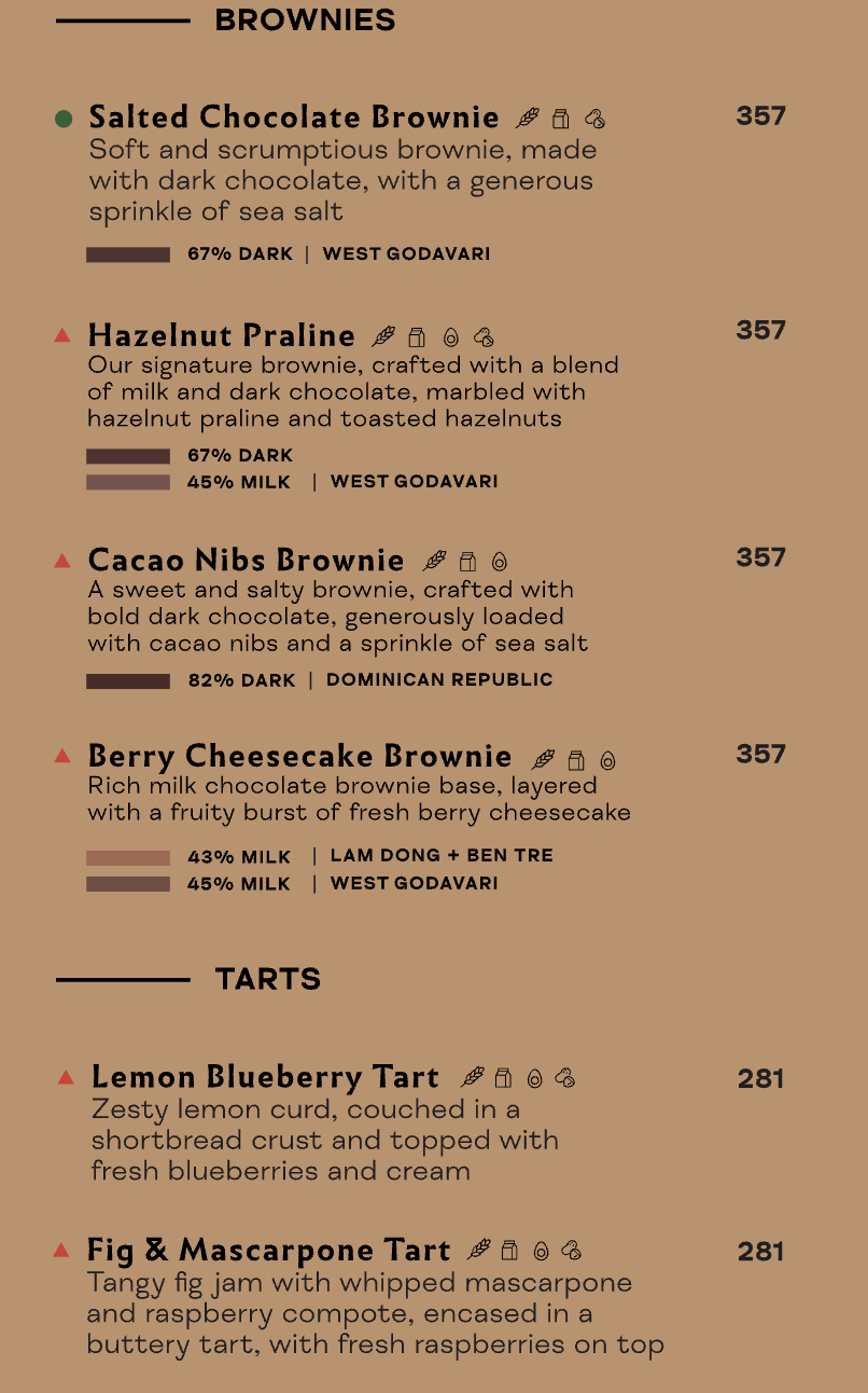 Menu of Manam Chocolate, Malviya Nagar, South Delhi