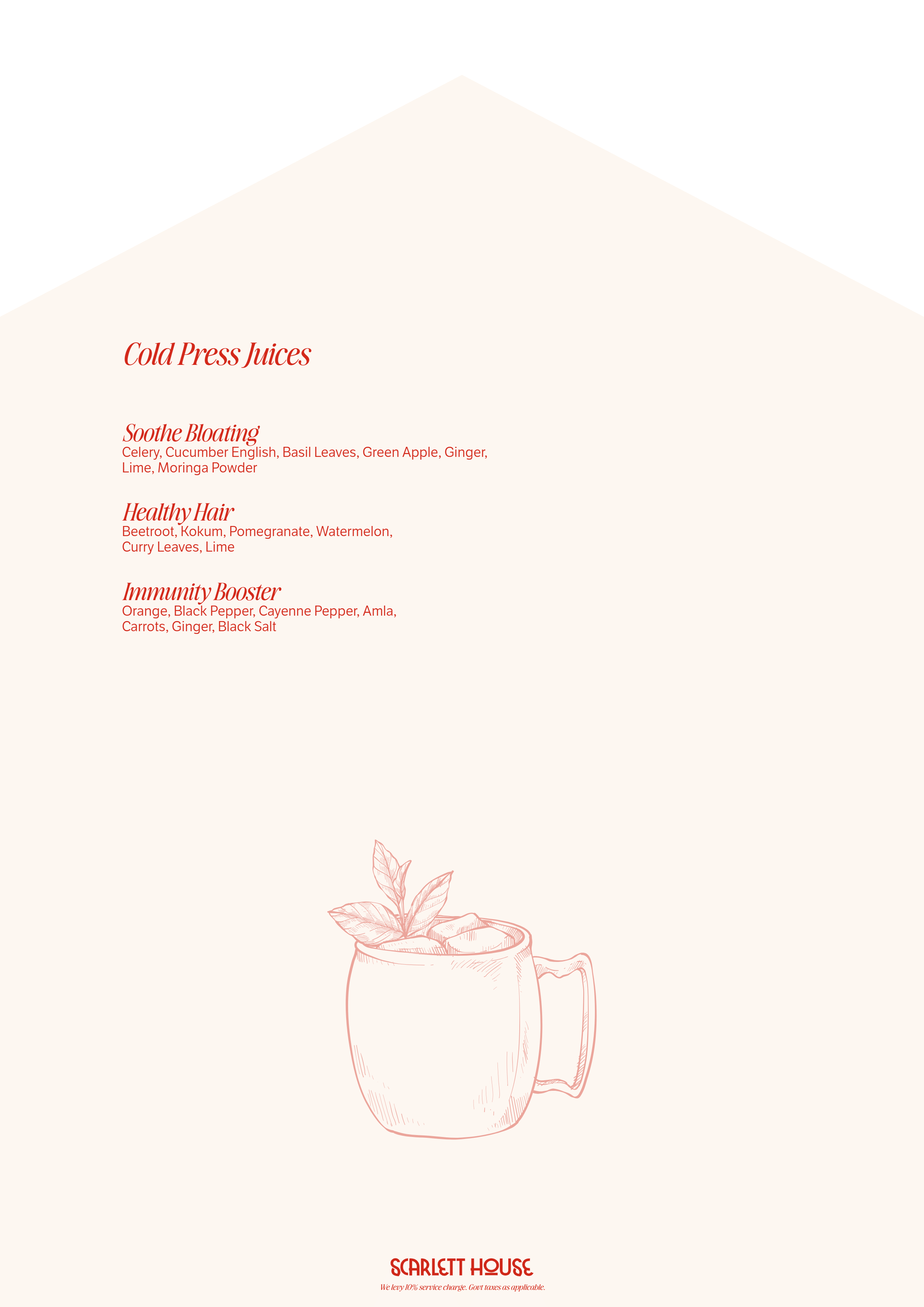 Menu of Scarlett House, Bandra West, Western Suburbs