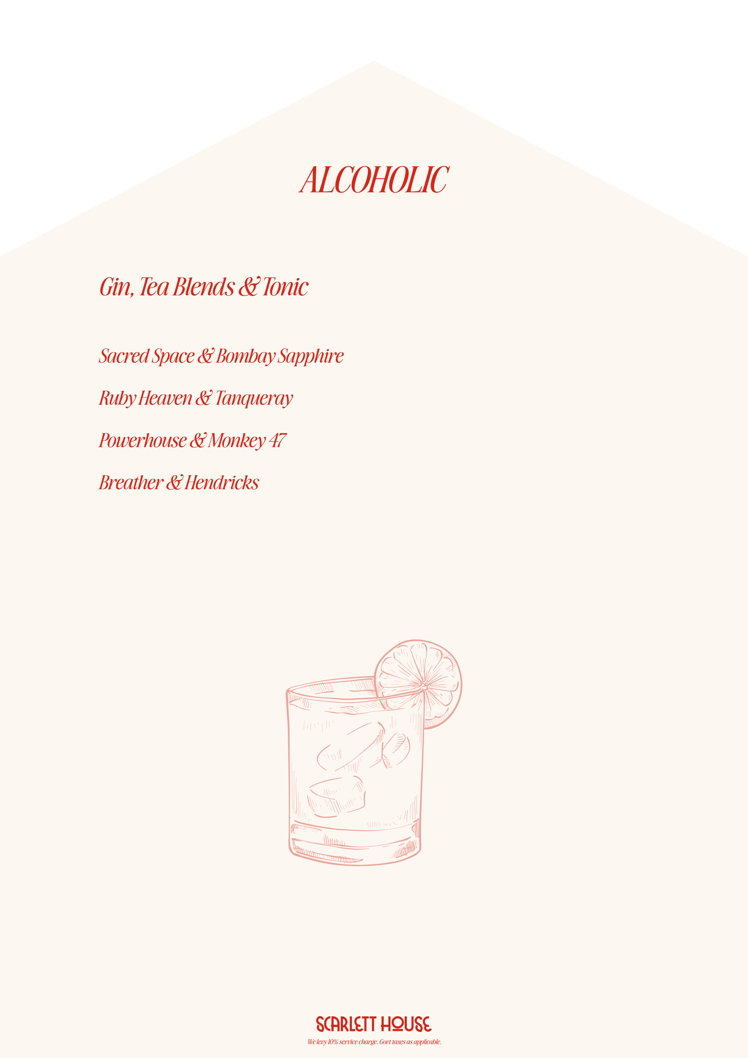 Menu of Scarlett House, Bandra West, Western Suburbs