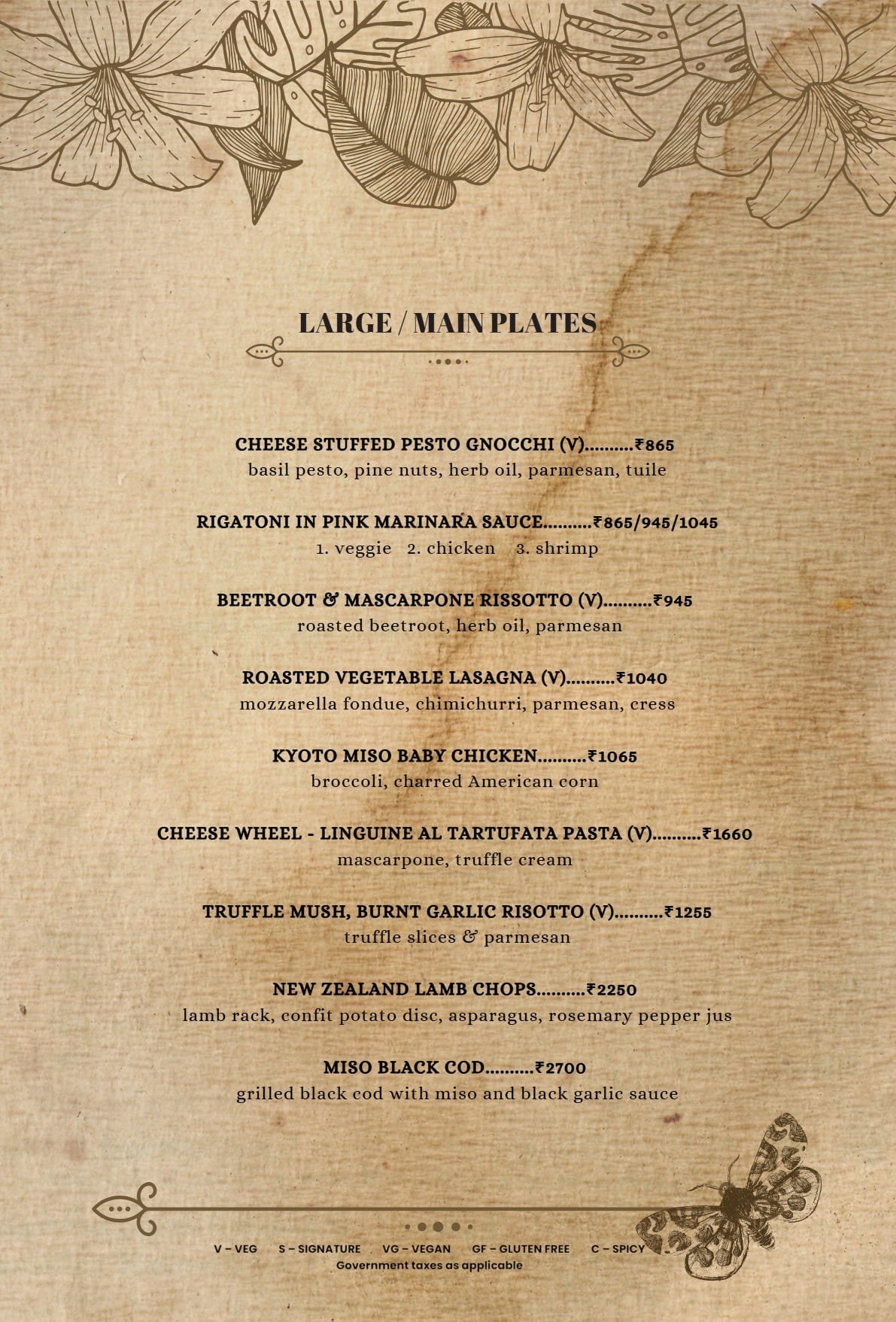 Menu of Bağlami, Bandra Kurla Complex (BKC), Western Suburbs