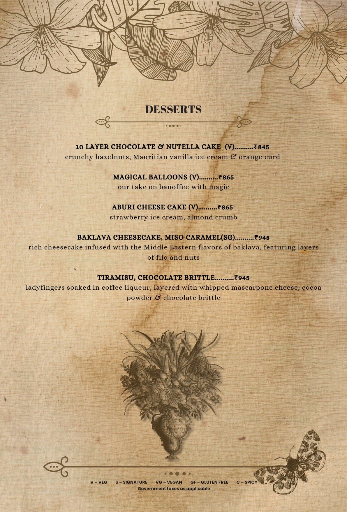 Menu of Bağlami, Bandra Kurla Complex (BKC), Western Suburbs