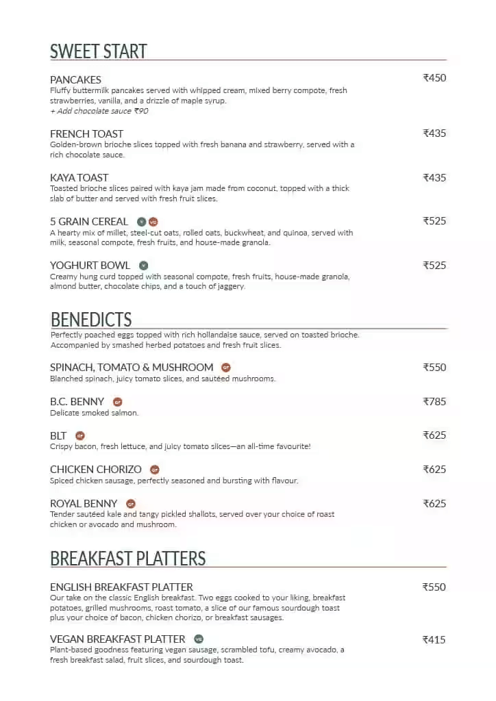 Menu of Pumpkin Tales, Alwarpet, Chennai
