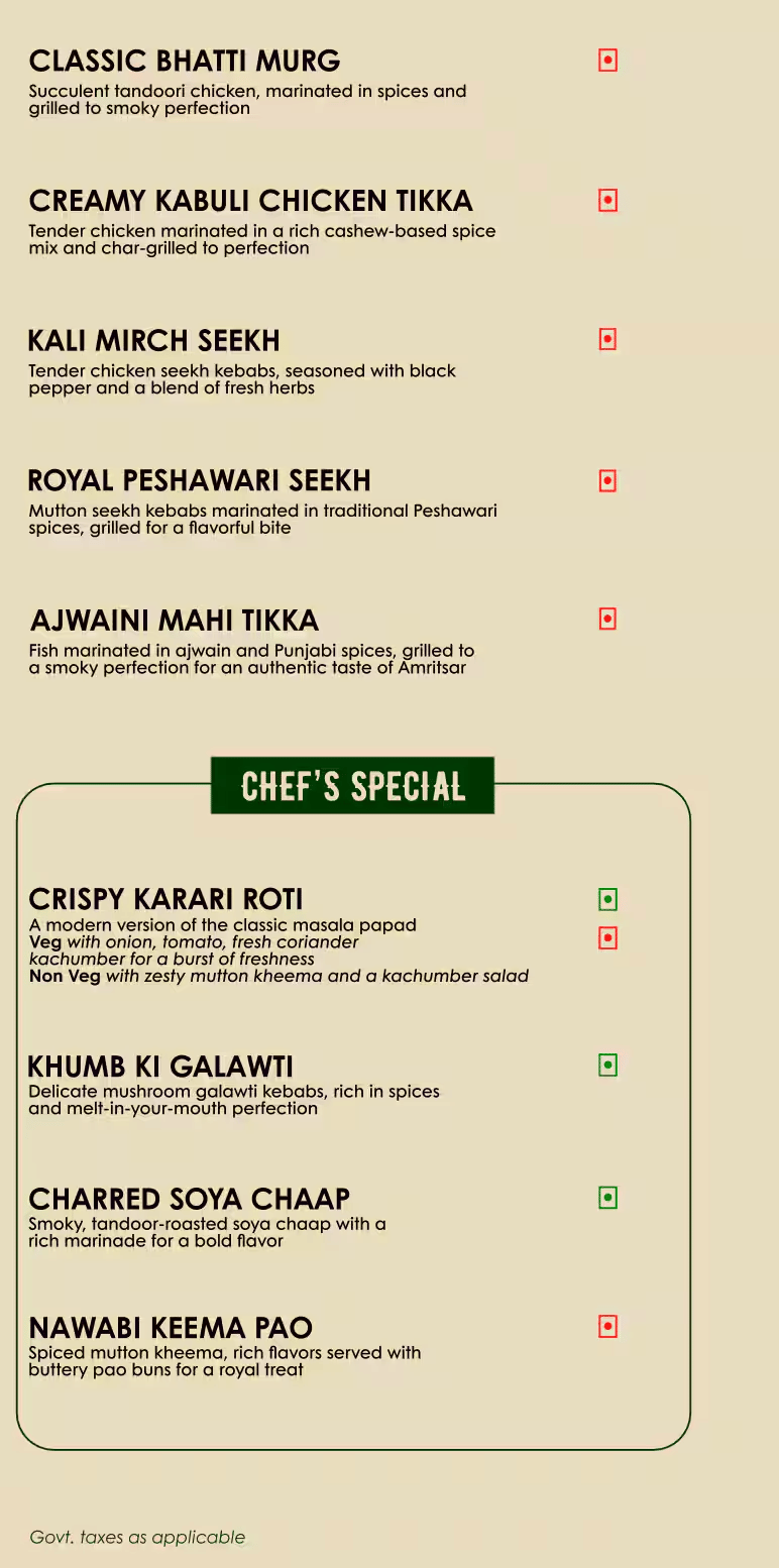 Menu of Effingut, Golf Avenue 42, Gurgaon